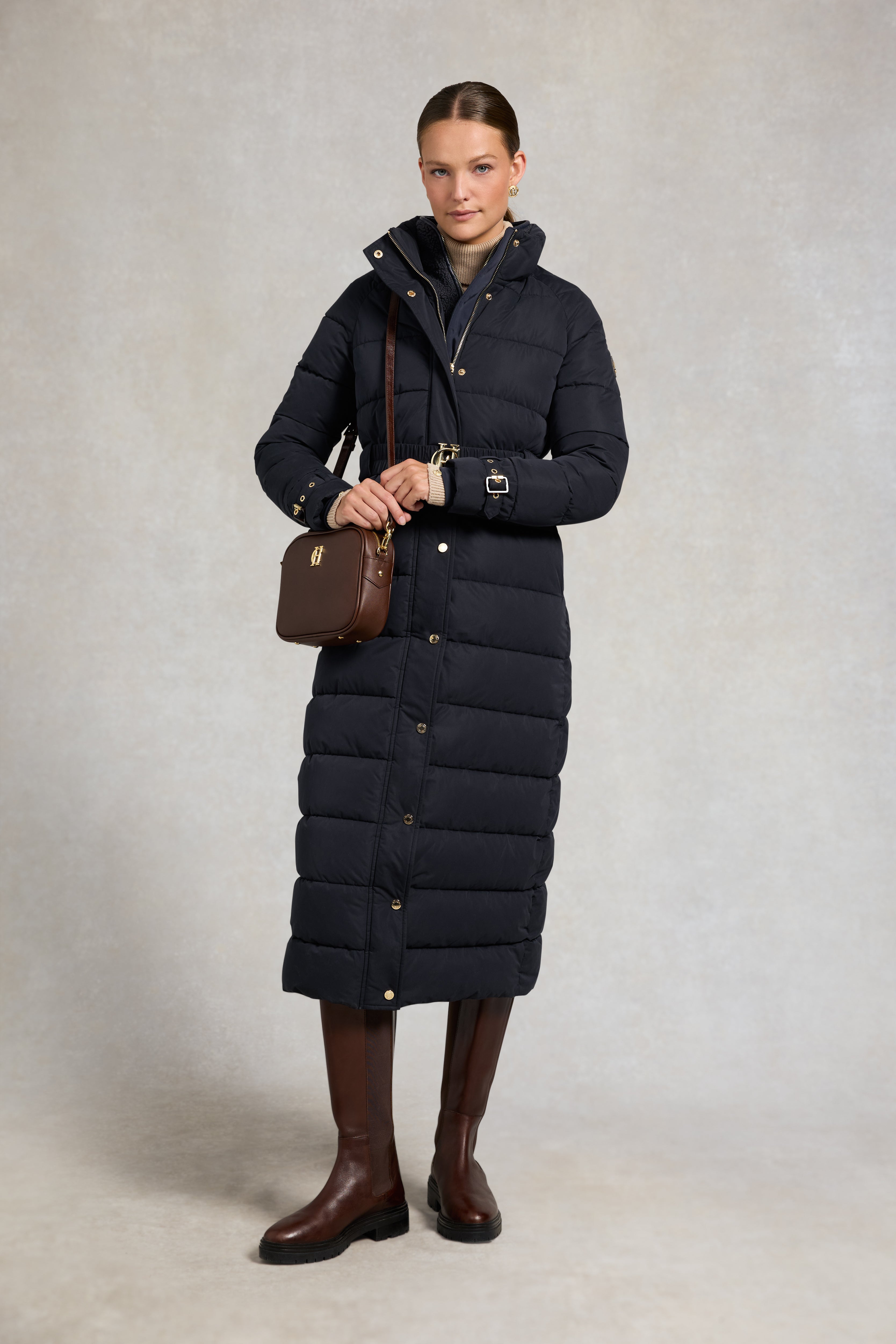 Arosa Luxe Longline Coat (Ink Navy) – Holland Cooper