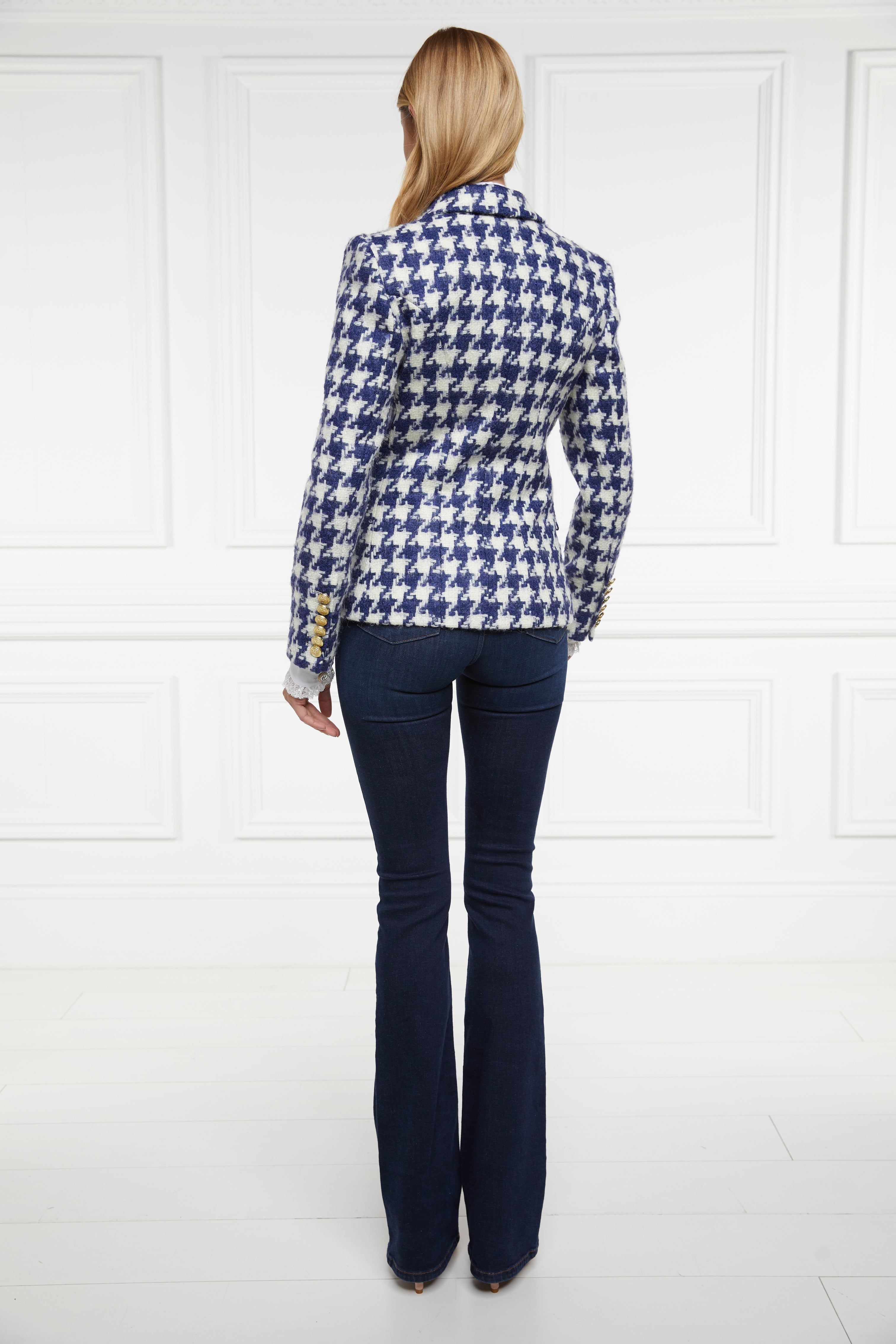 Knightsbridge Blazer (Large Scale Navy Houndstooth) – Holland Cooper