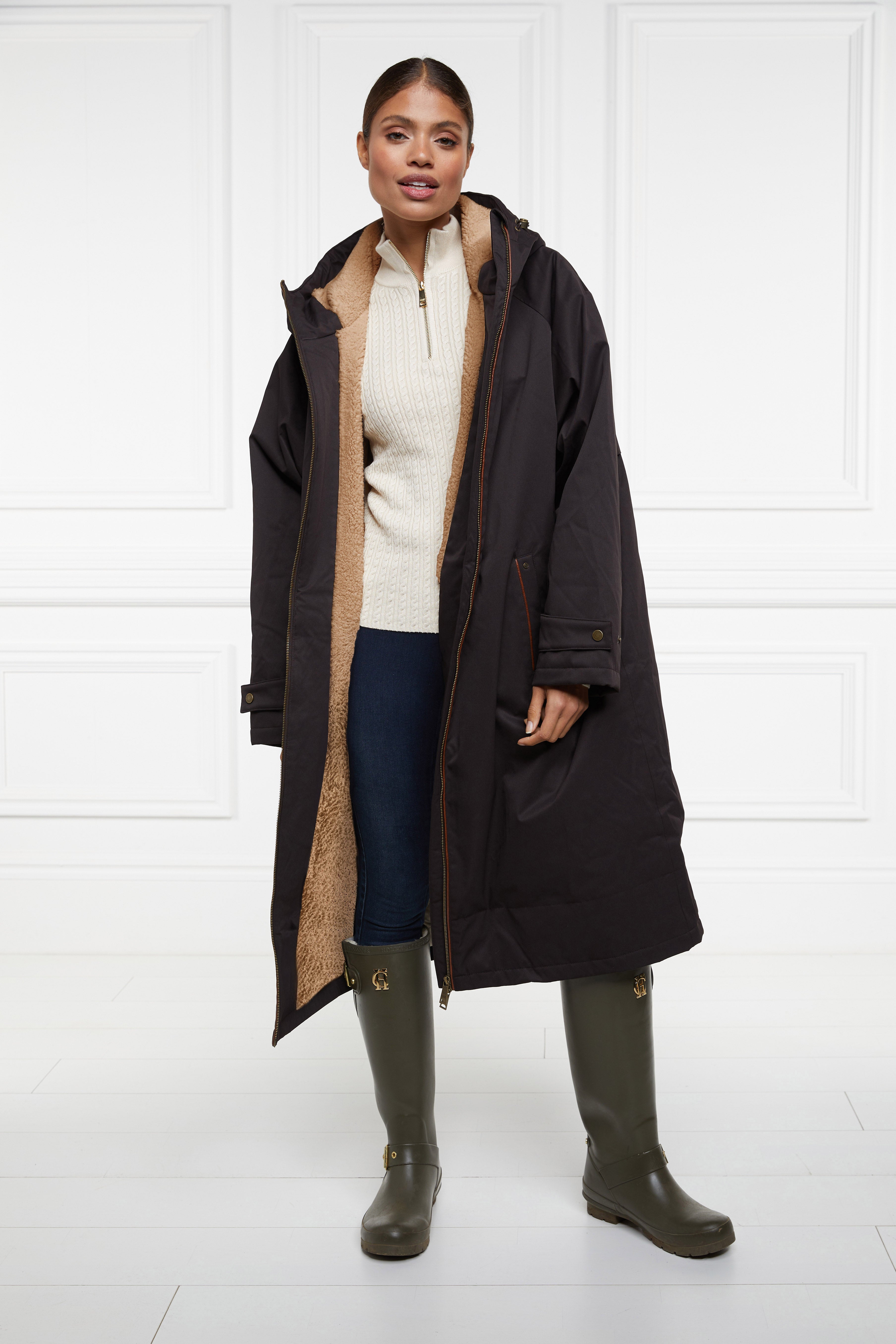 One-Size Waterproof Coat (Chocolate) – Holland Cooper