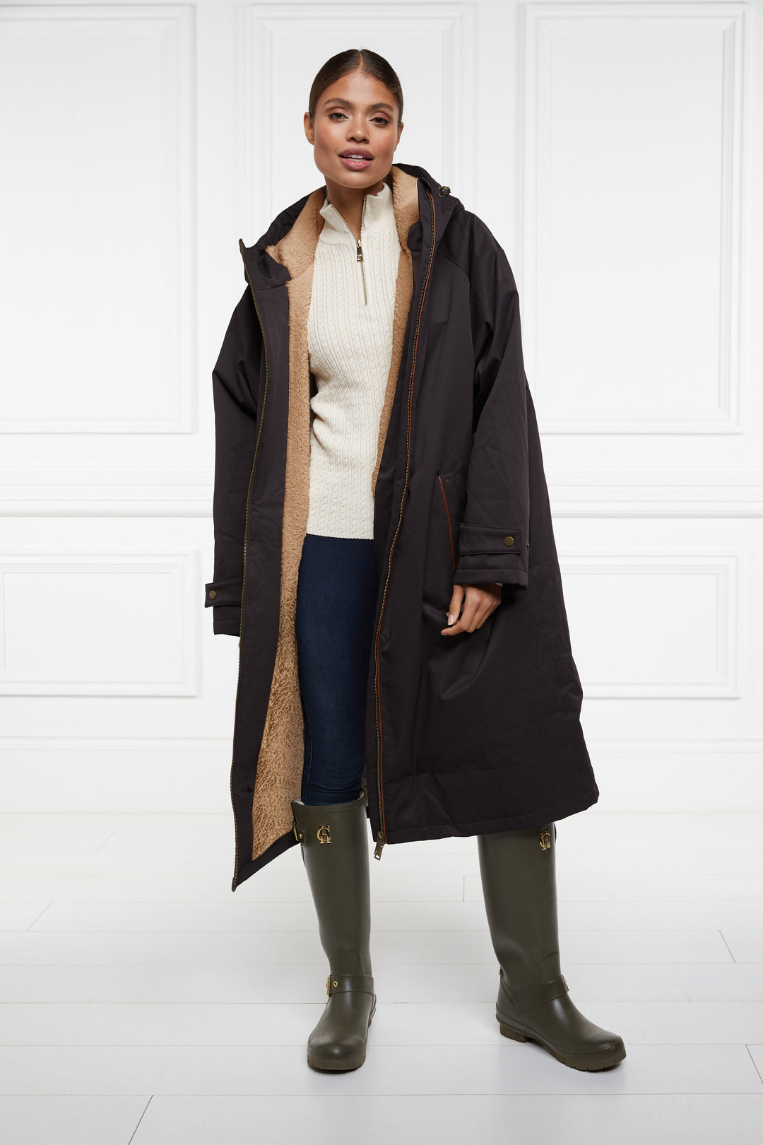 One-Size Waterproof Coat (Chocolate) – Holland Cooper