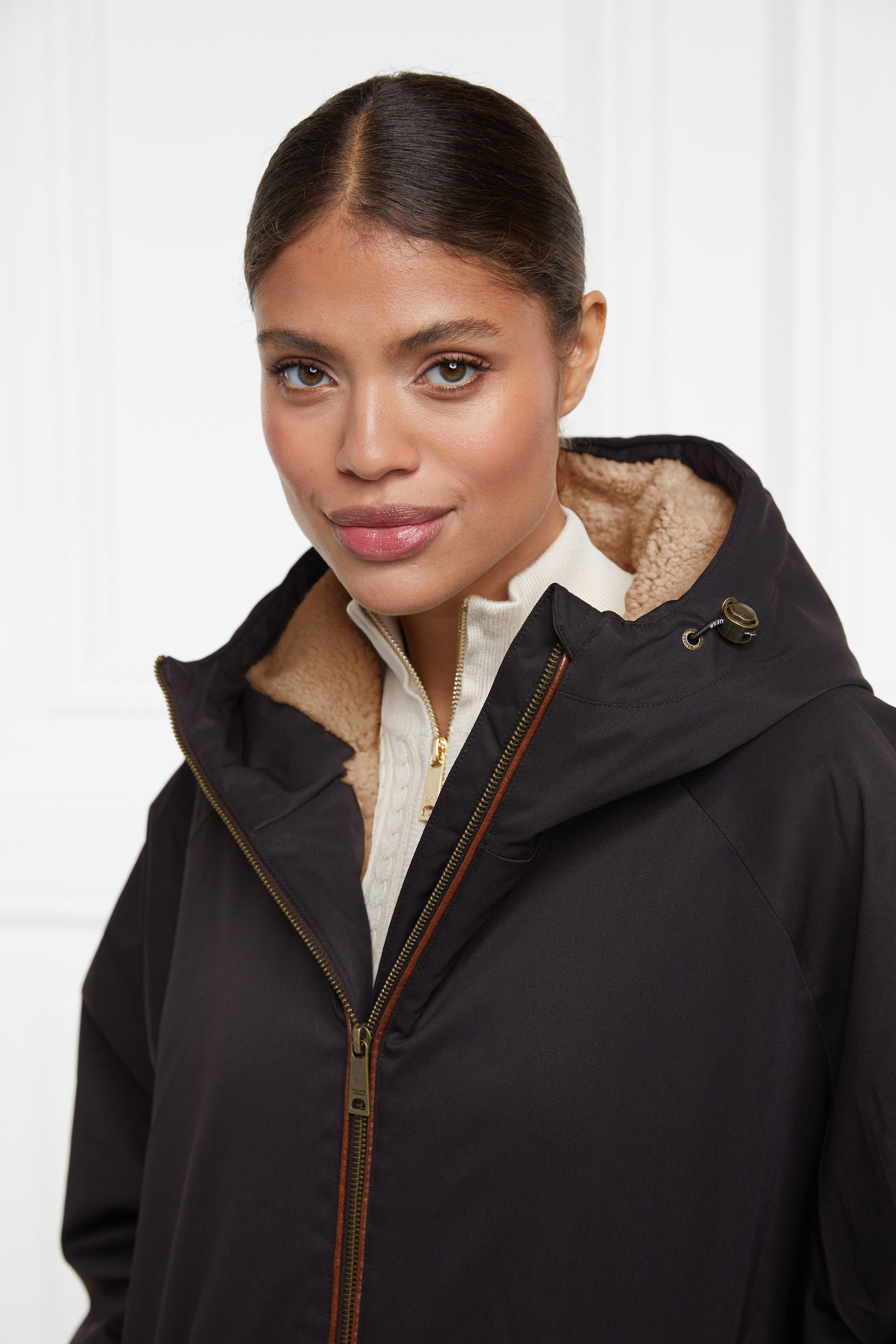 One-Size Waterproof Coat (Chocolate) – Holland Cooper