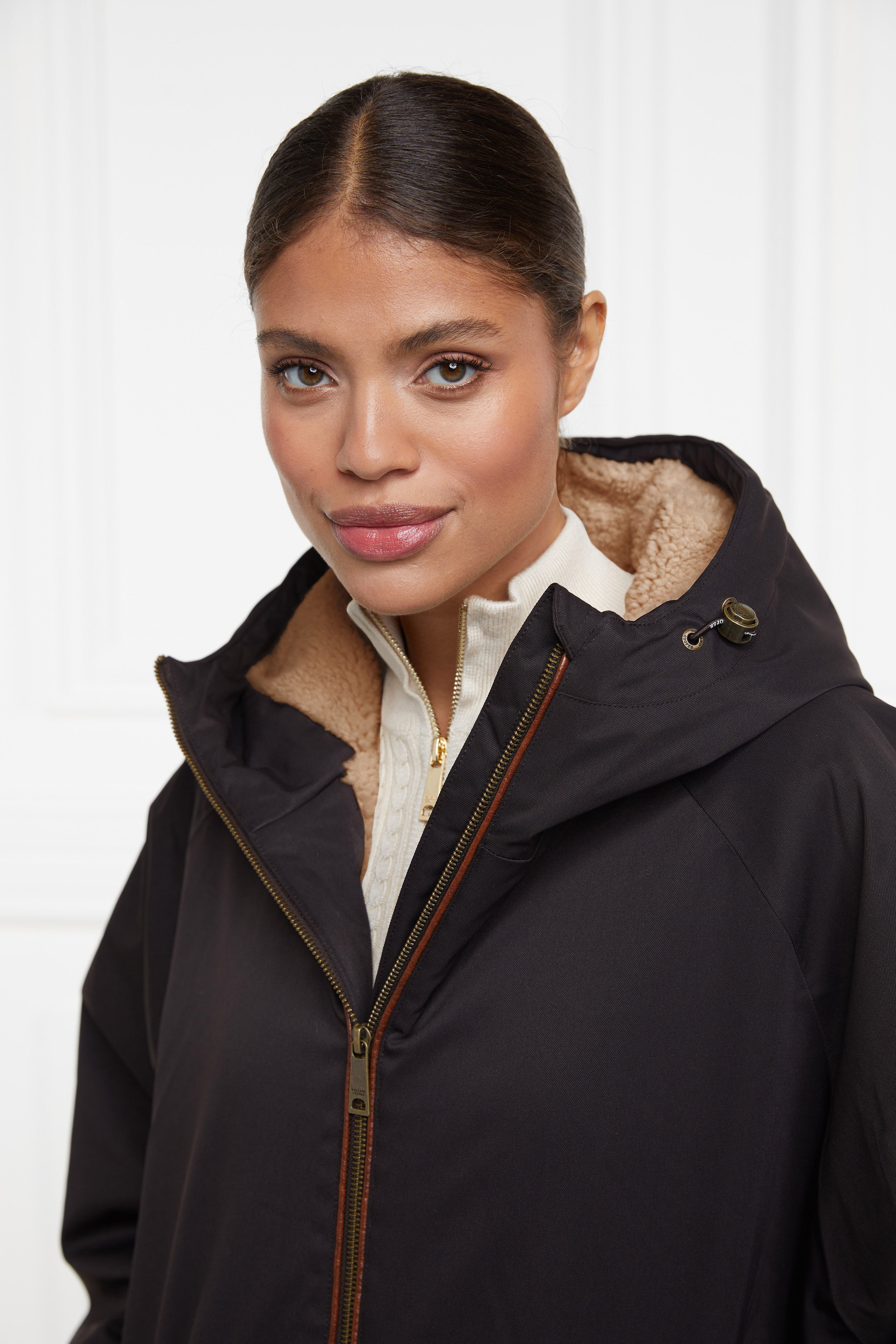 One-Size Waterproof Coat (Chocolate) – Holland Cooper