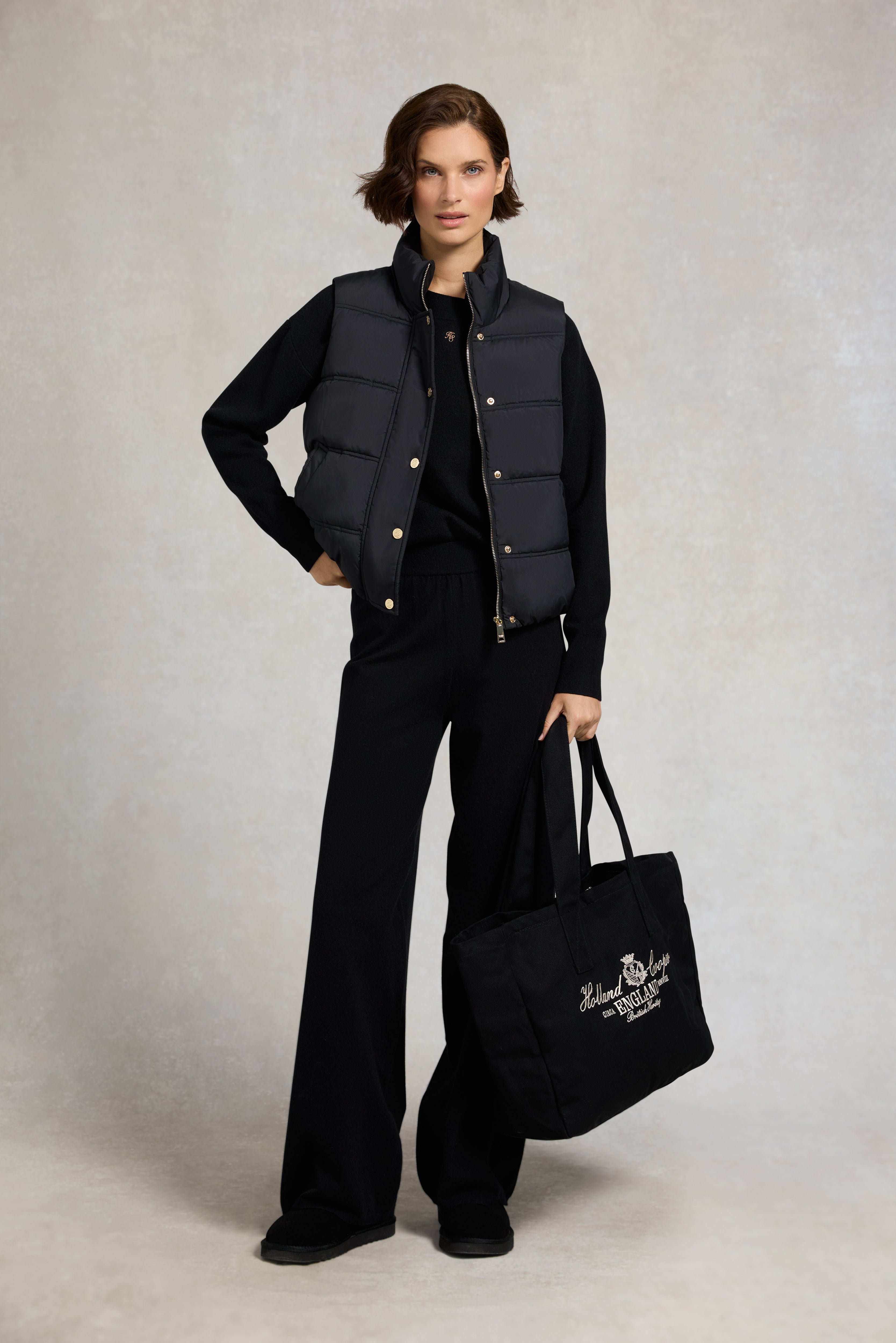Maria Knitted Wide Leg Pant (Black) – Holland Cooper