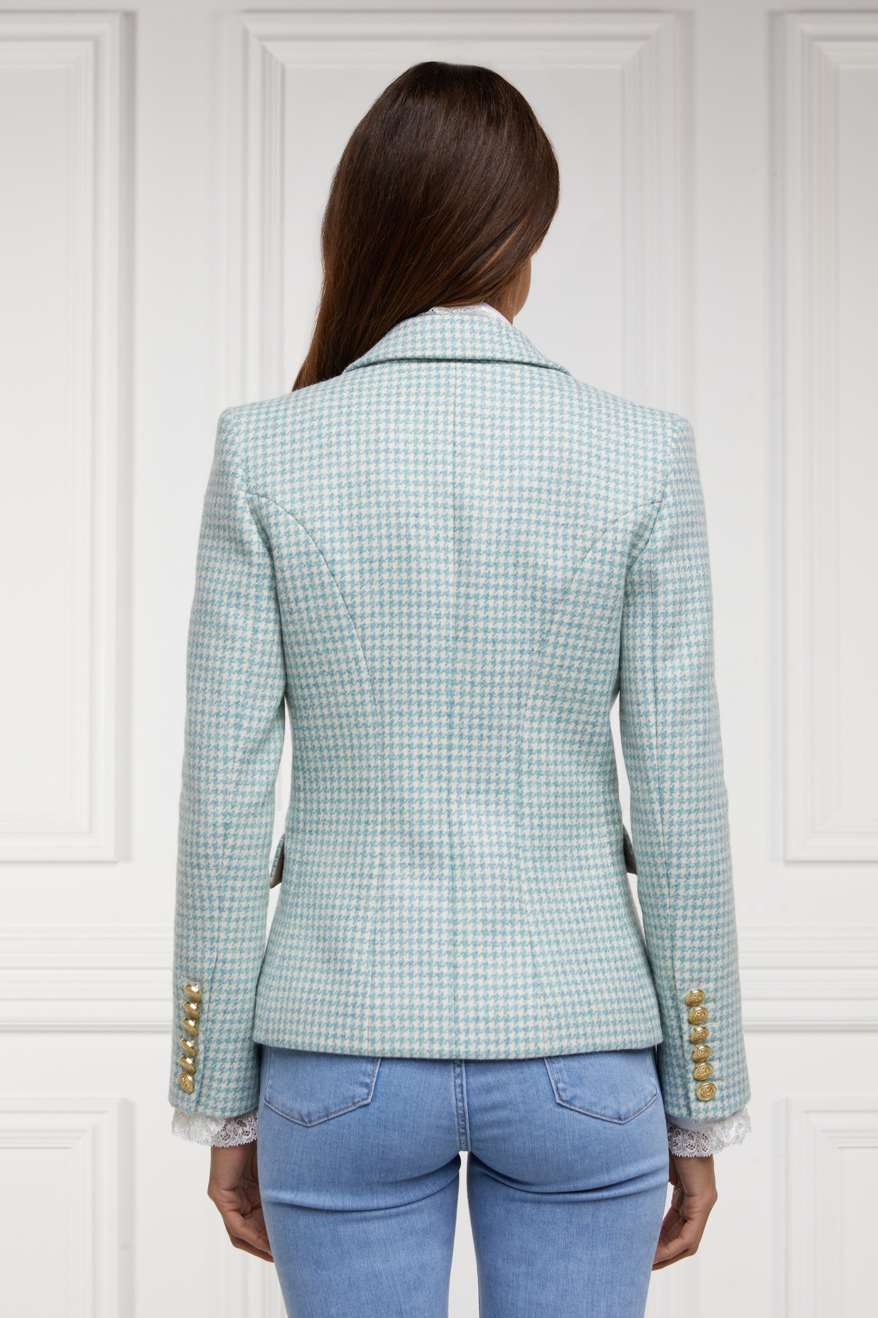 Knightsbridge Blazer (Teal Houndstooth) – Holland Cooper