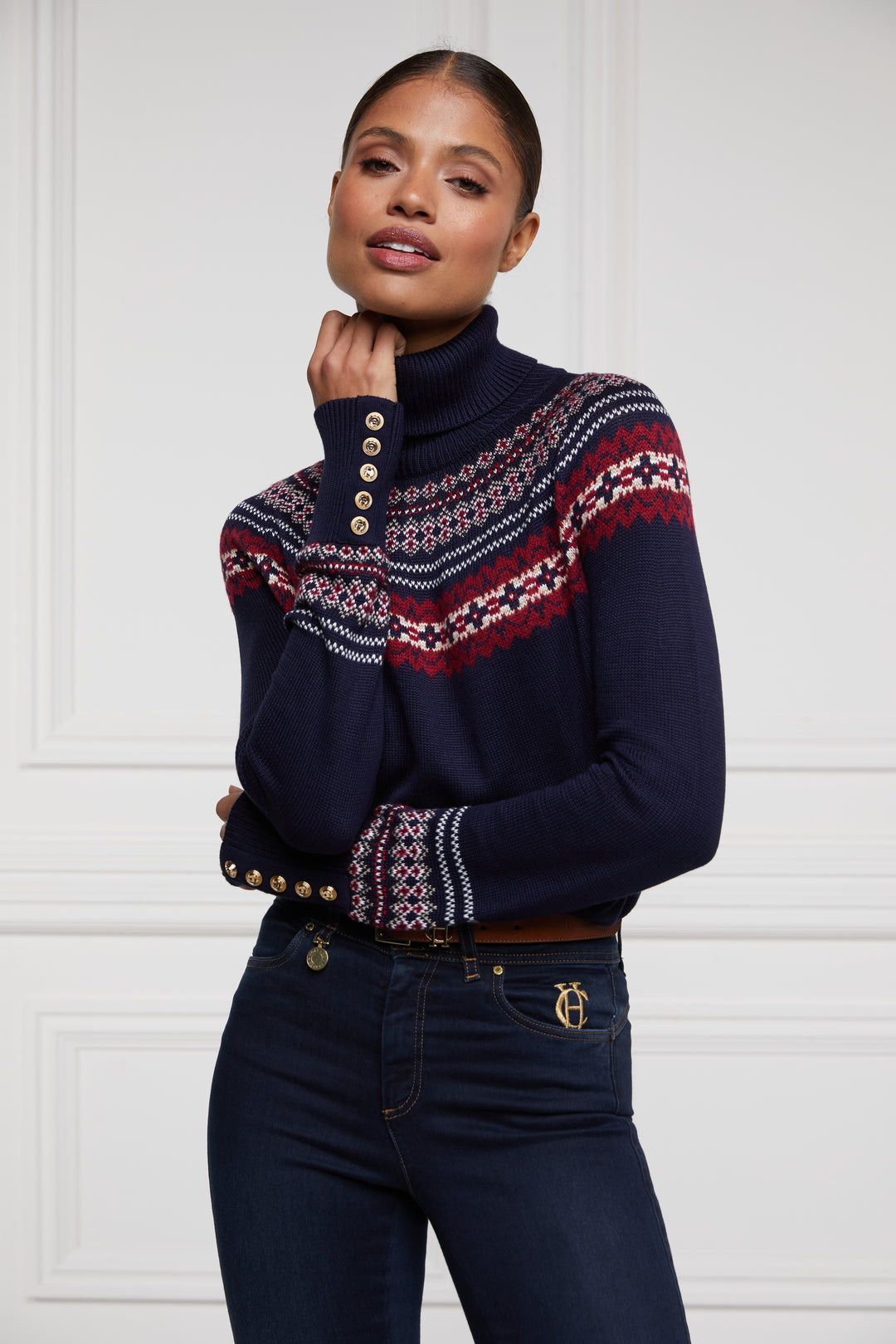 Whistler Roll Neck Knit (Ink Navy) – Holland Cooper