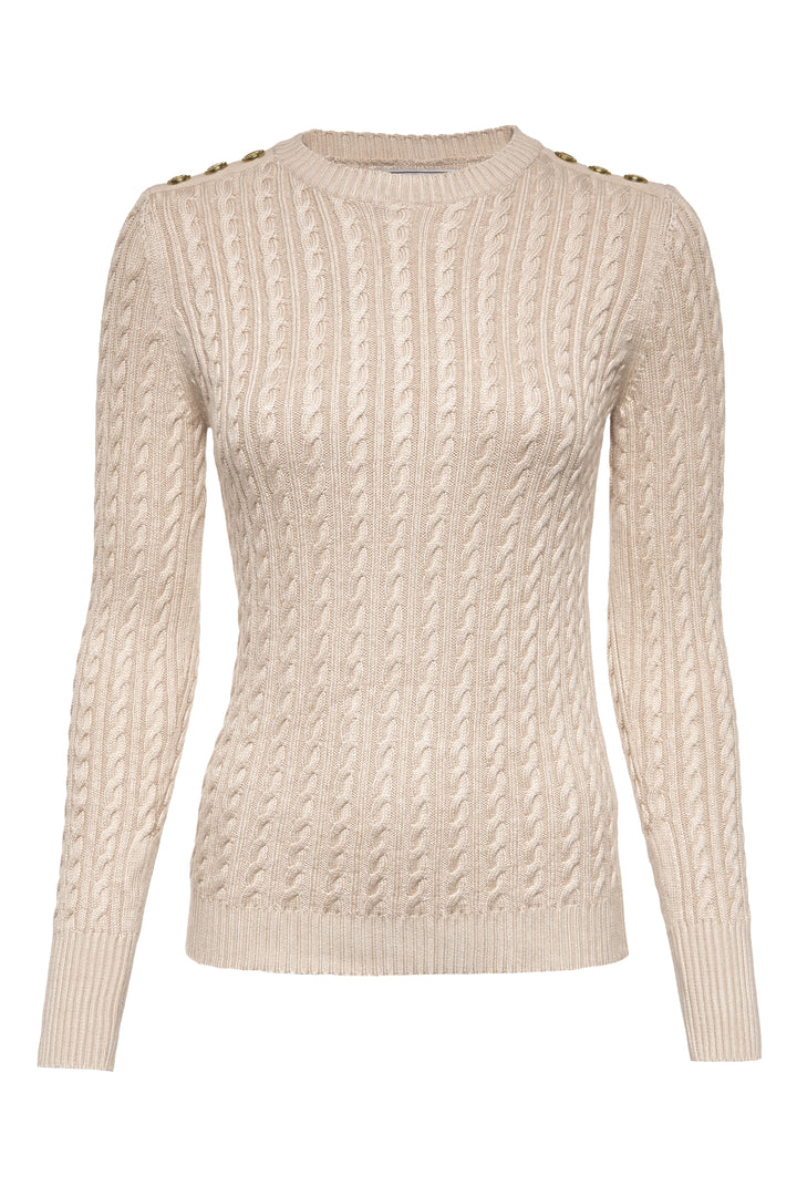 Seattle Cable Crew Knit (Oatmeal) – Holland Cooper