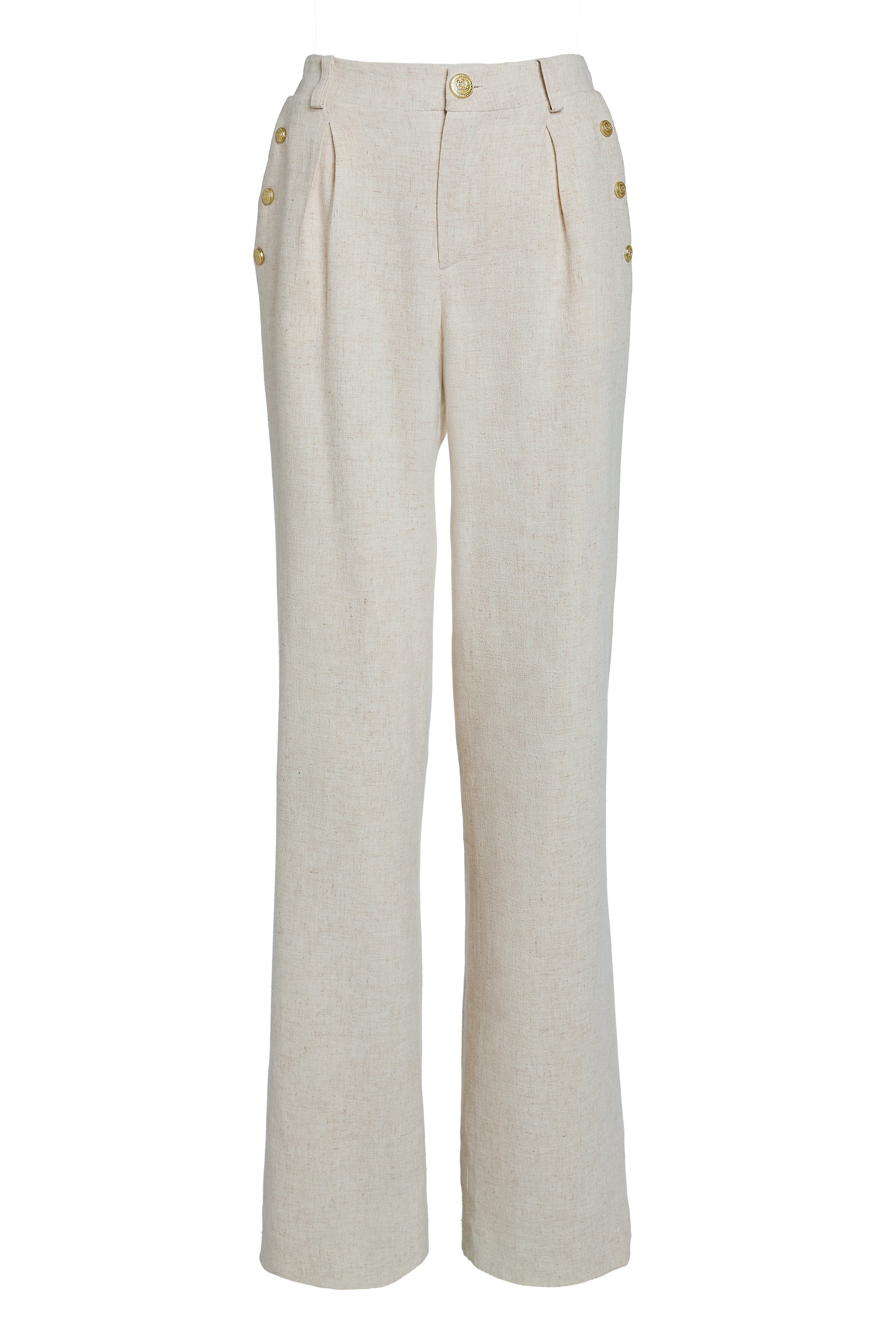 Belgravia Wide Leg Trouser (Natural Linen) – Holland Cooper