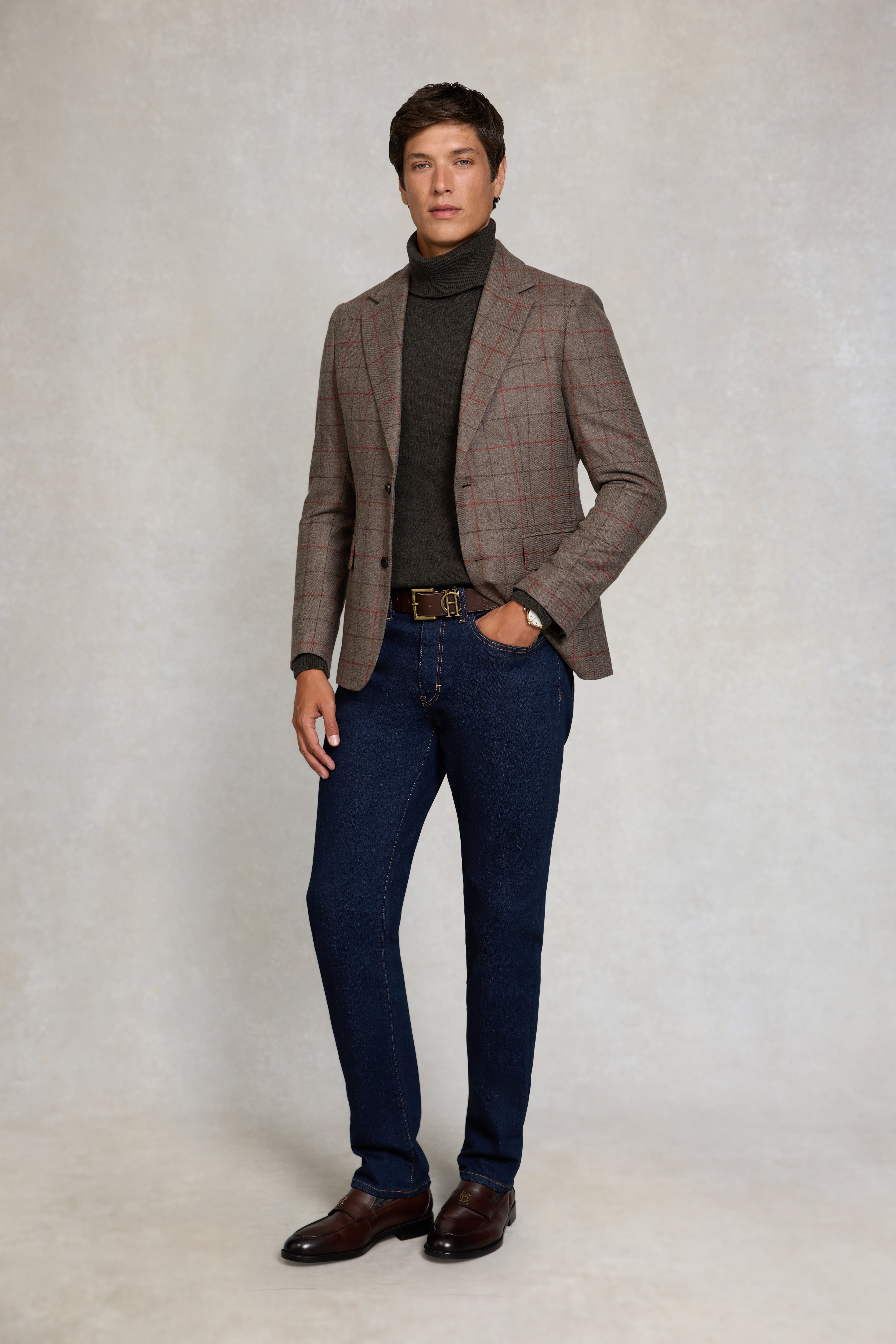 Byron Roll Neck Knit (Moss) – Holland Cooper