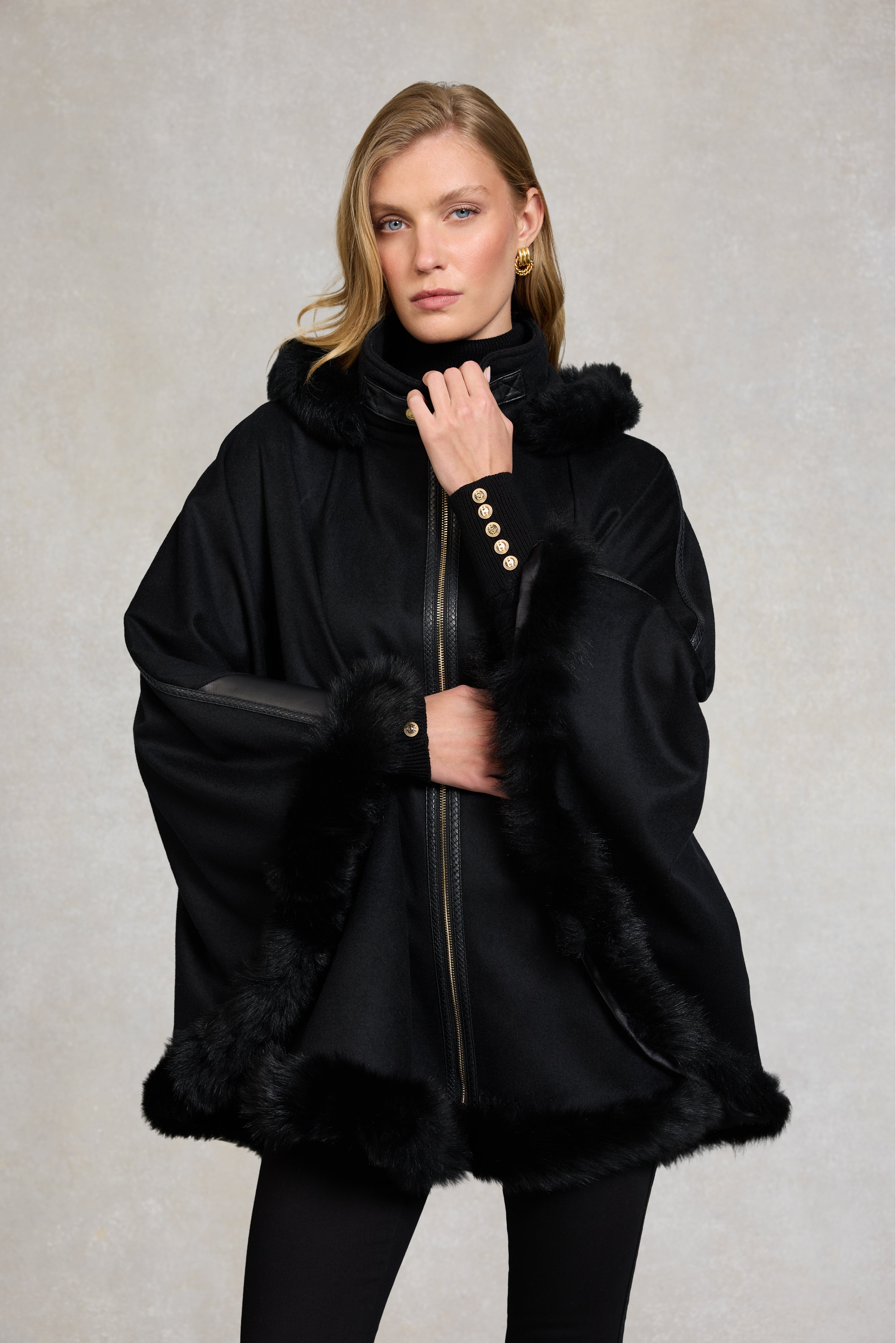 Kensington Gold Label Cape (Soft Black) – Holland Cooper