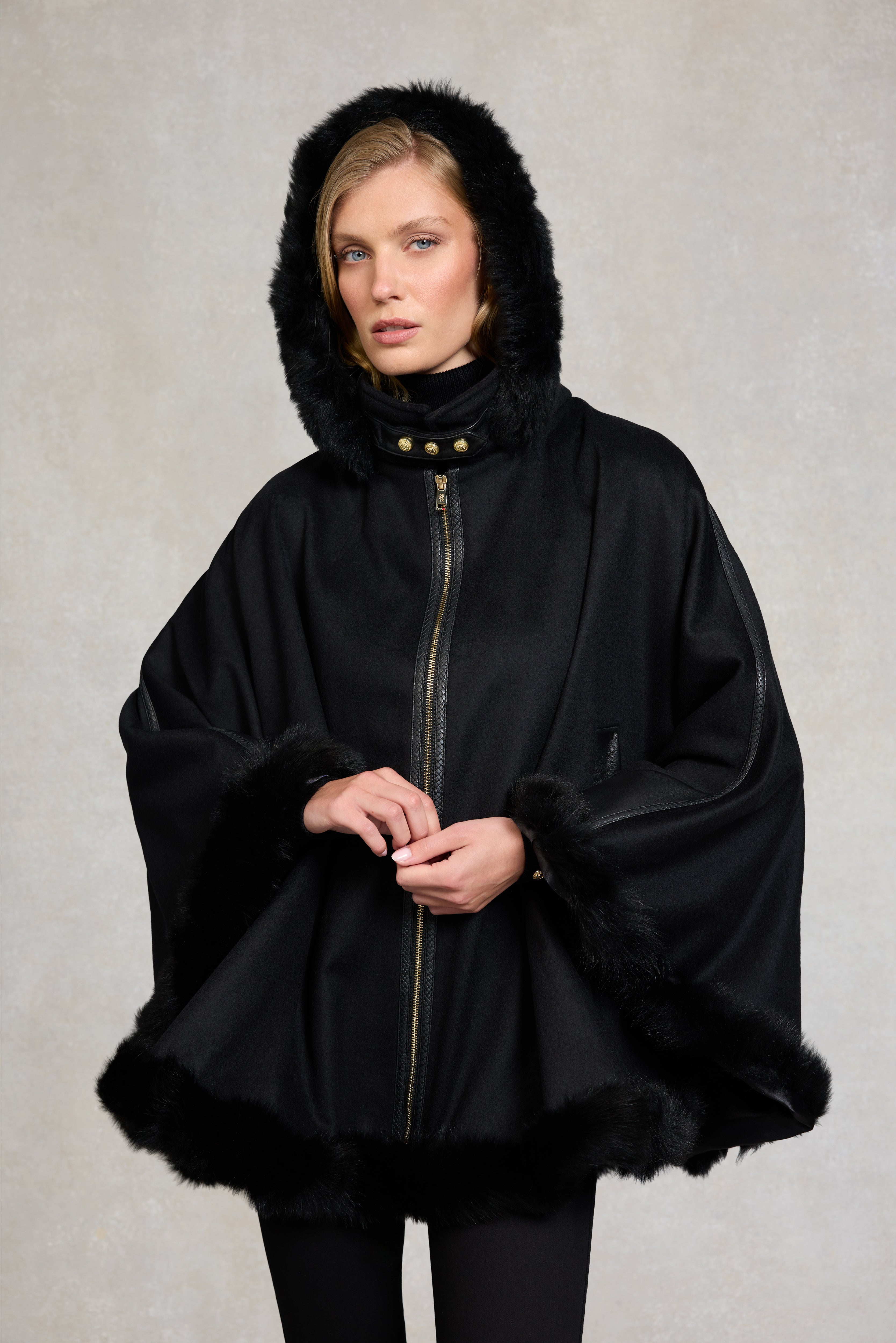 Kensington Gold Label Cape (Soft Black) – Holland Cooper