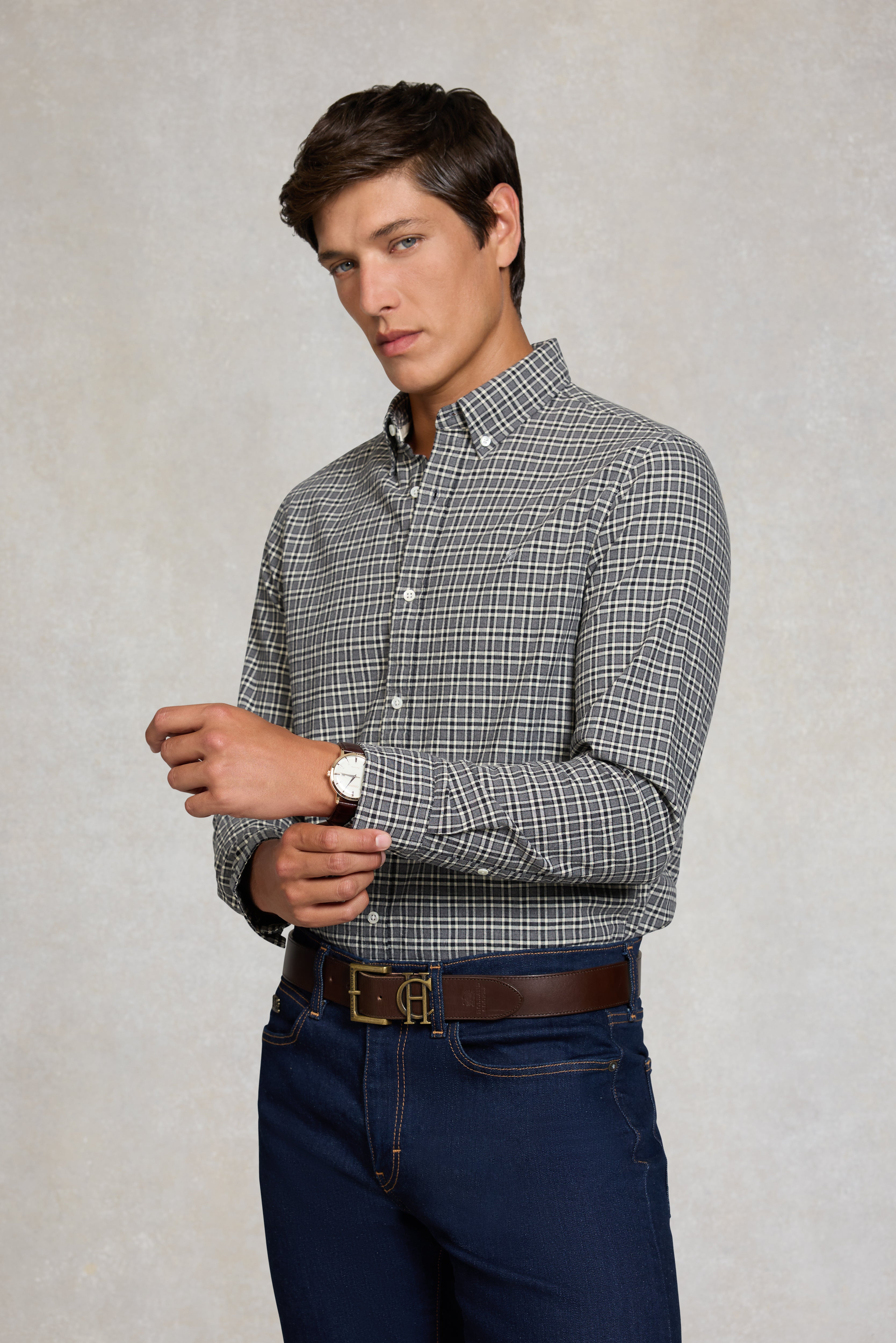 Men's Classic Woven Button Down Shirt (Copthorne Grey) – Holland Cooper