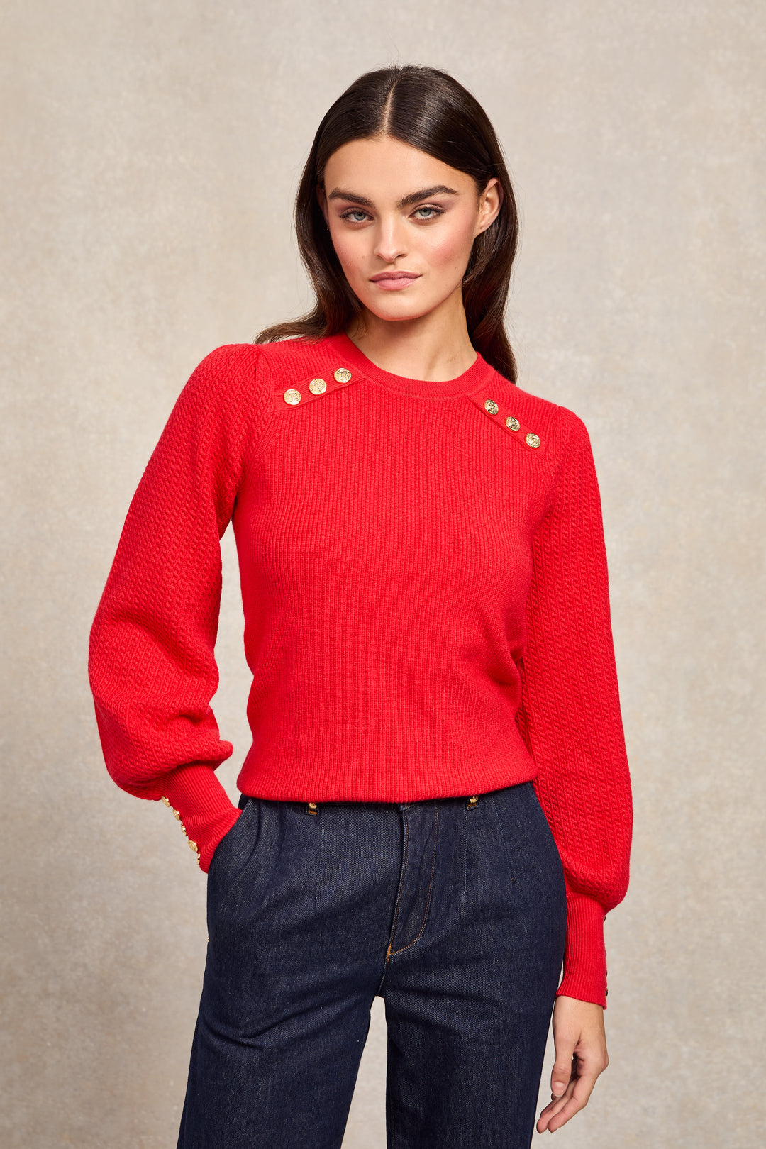Naomi Crew Neck Knit (Hot Coral) – Holland Cooper