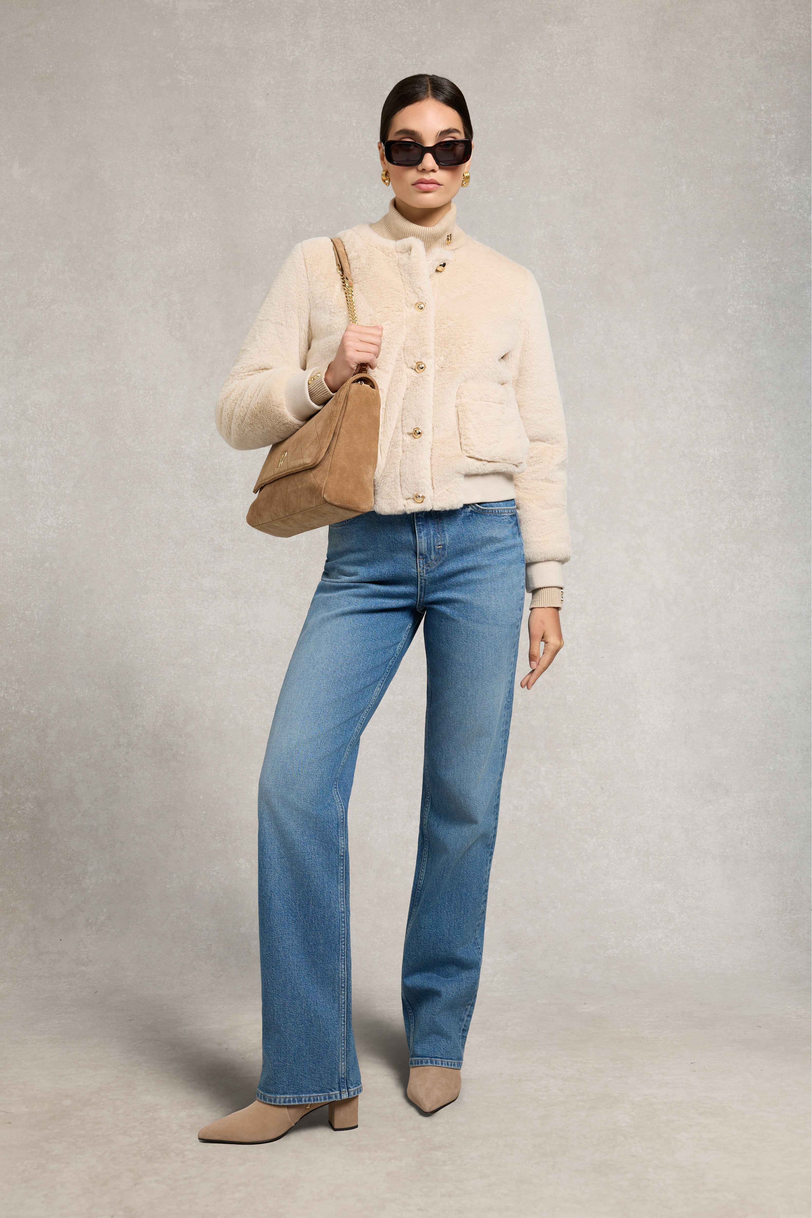 Teddy Bomber Jacket (Natural) – Holland Cooper