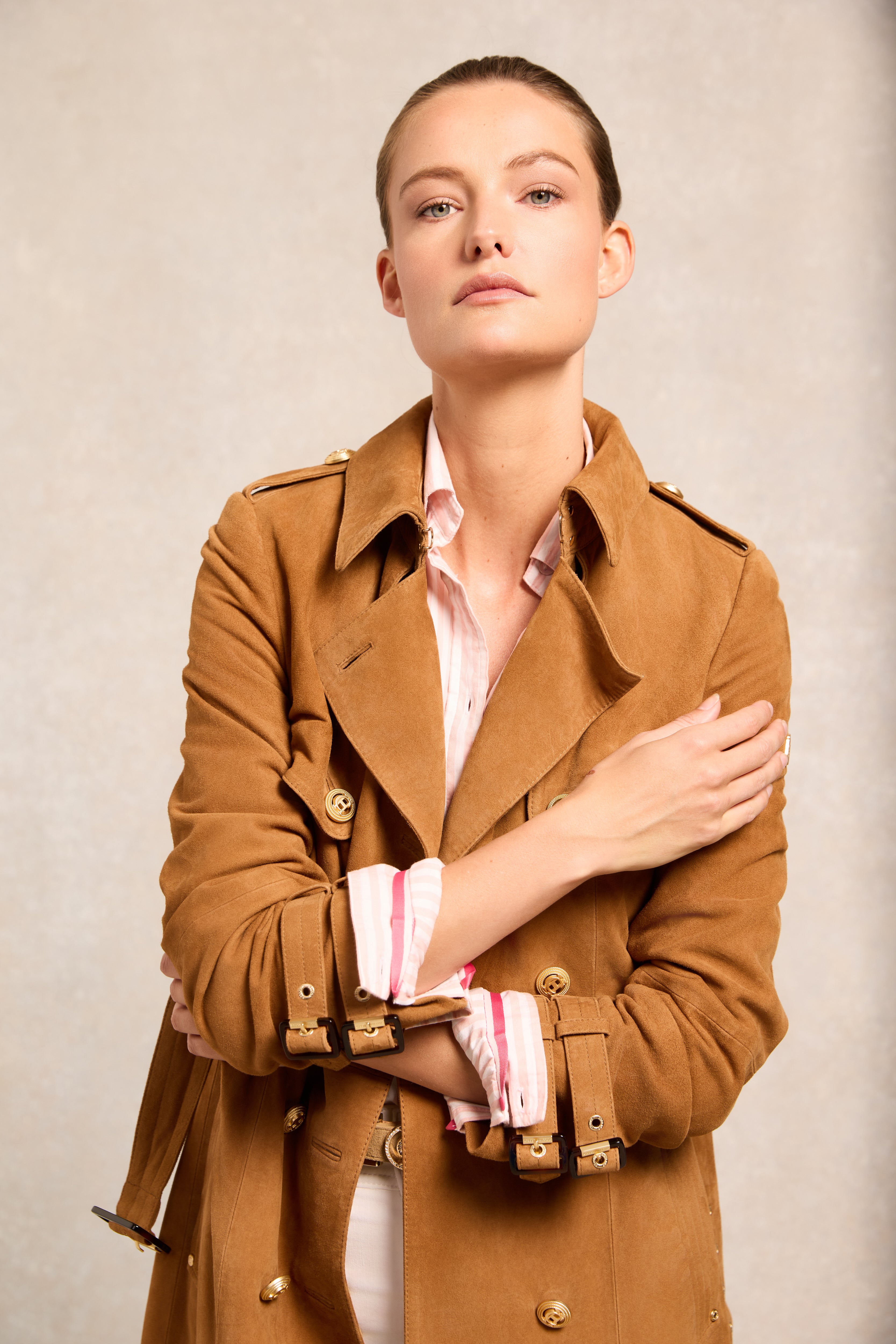 Full Length Sloane Suede Trench Coat (Tan) – Holland Cooper