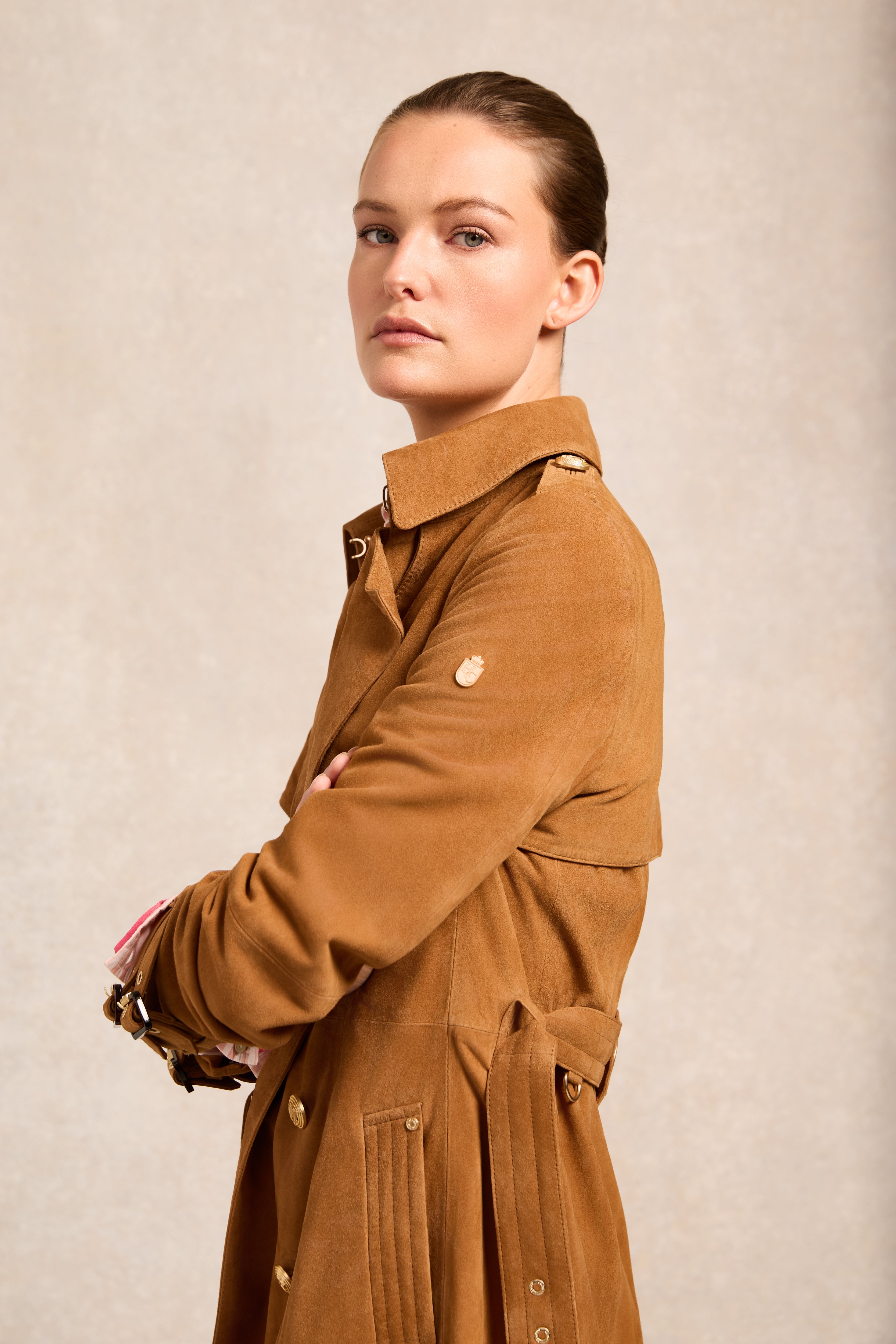 Full Length Sloane Suede Trench Coat (Tan) – Holland Cooper