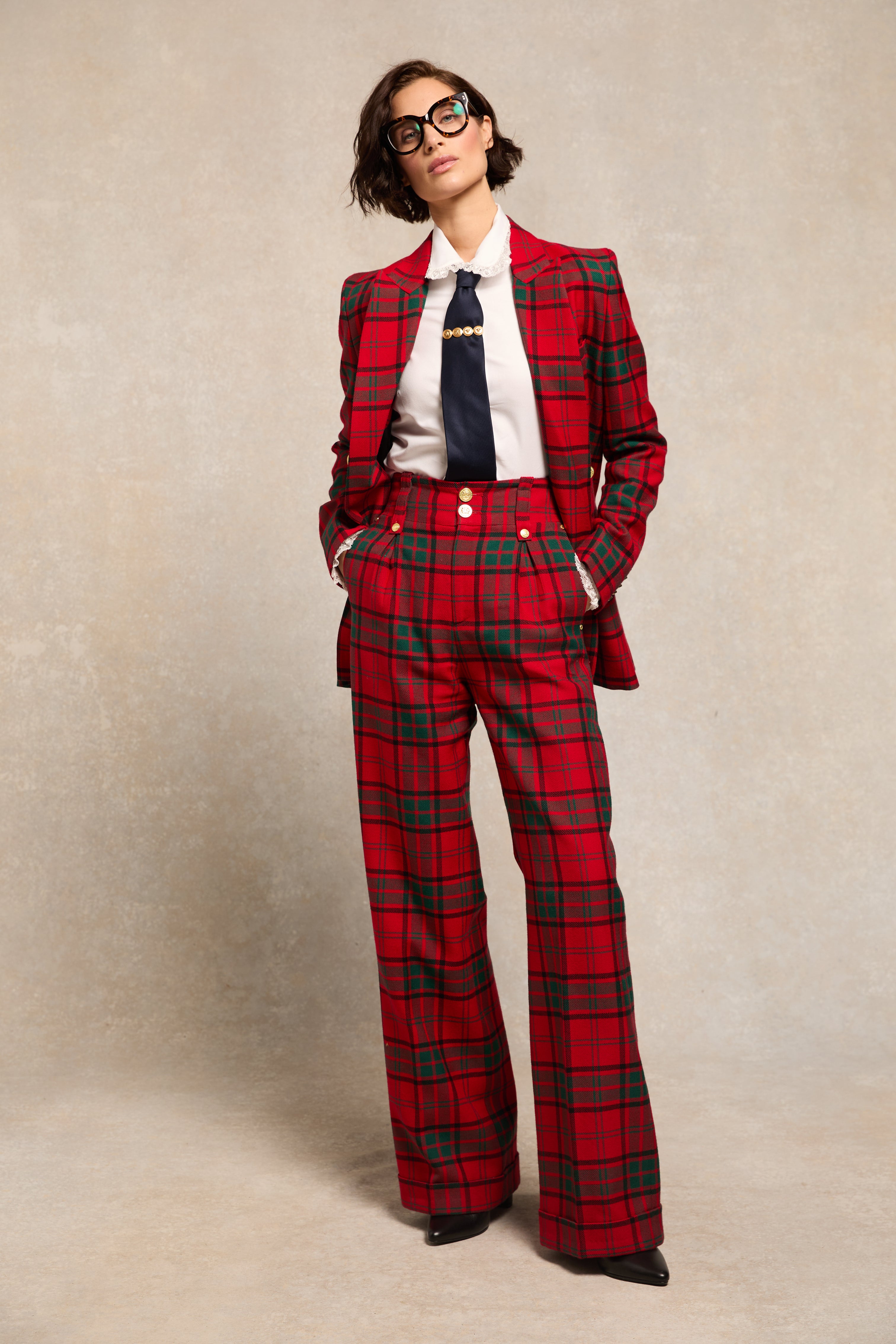 Belgravia Blazer (Red Tartan) – Holland Cooper