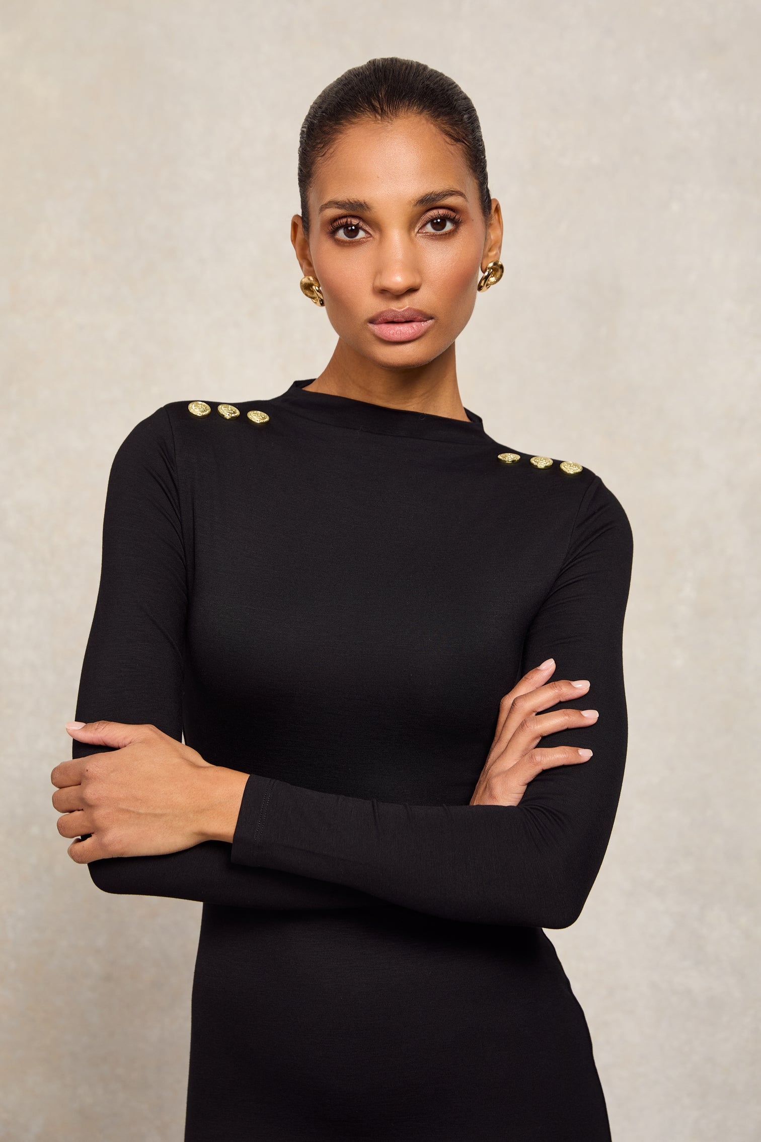 Harper Long Sleeve Maxi Dress (Black) – Holland Cooper