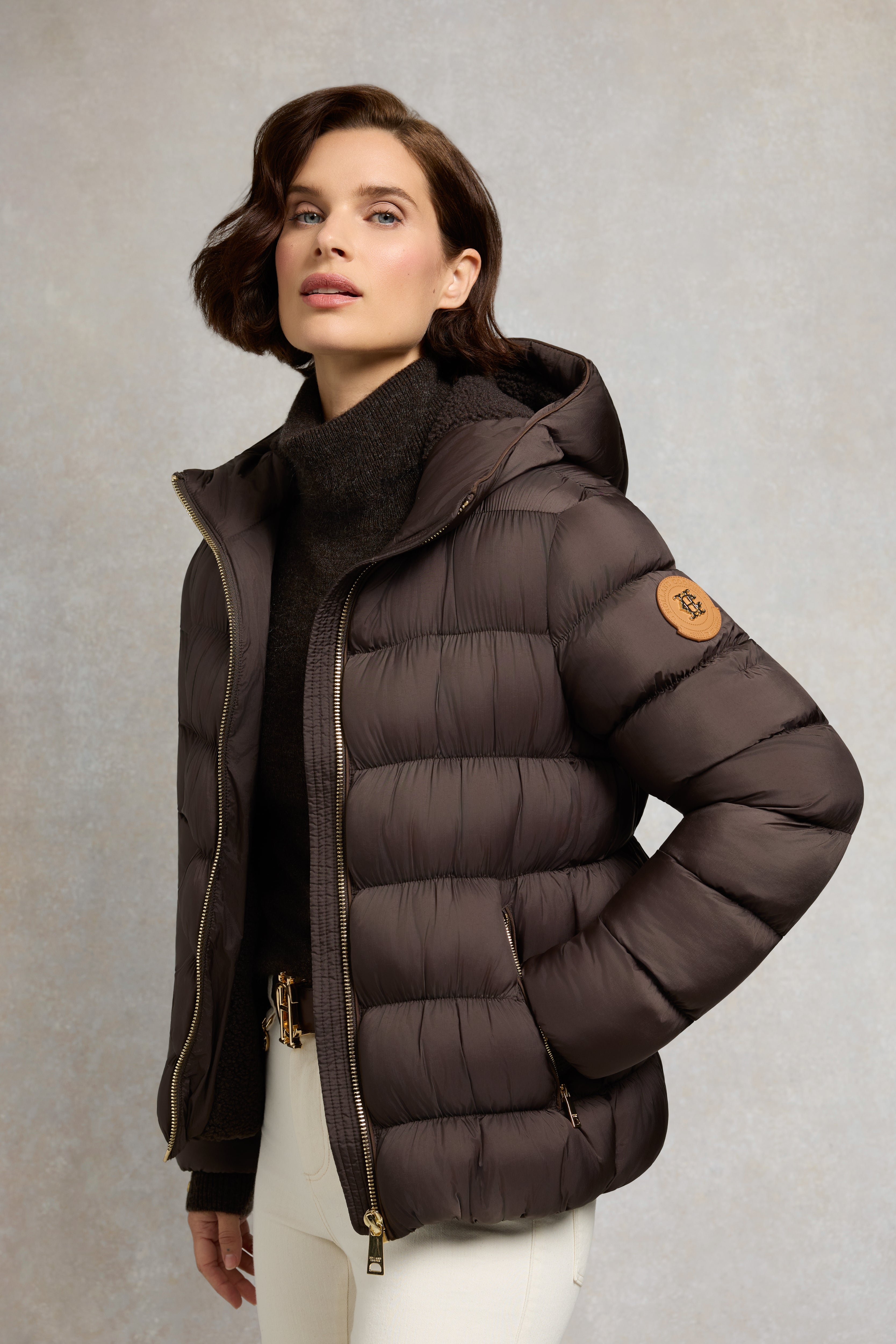 Harrow Padded Jacket (Chocolate) – Holland Cooper