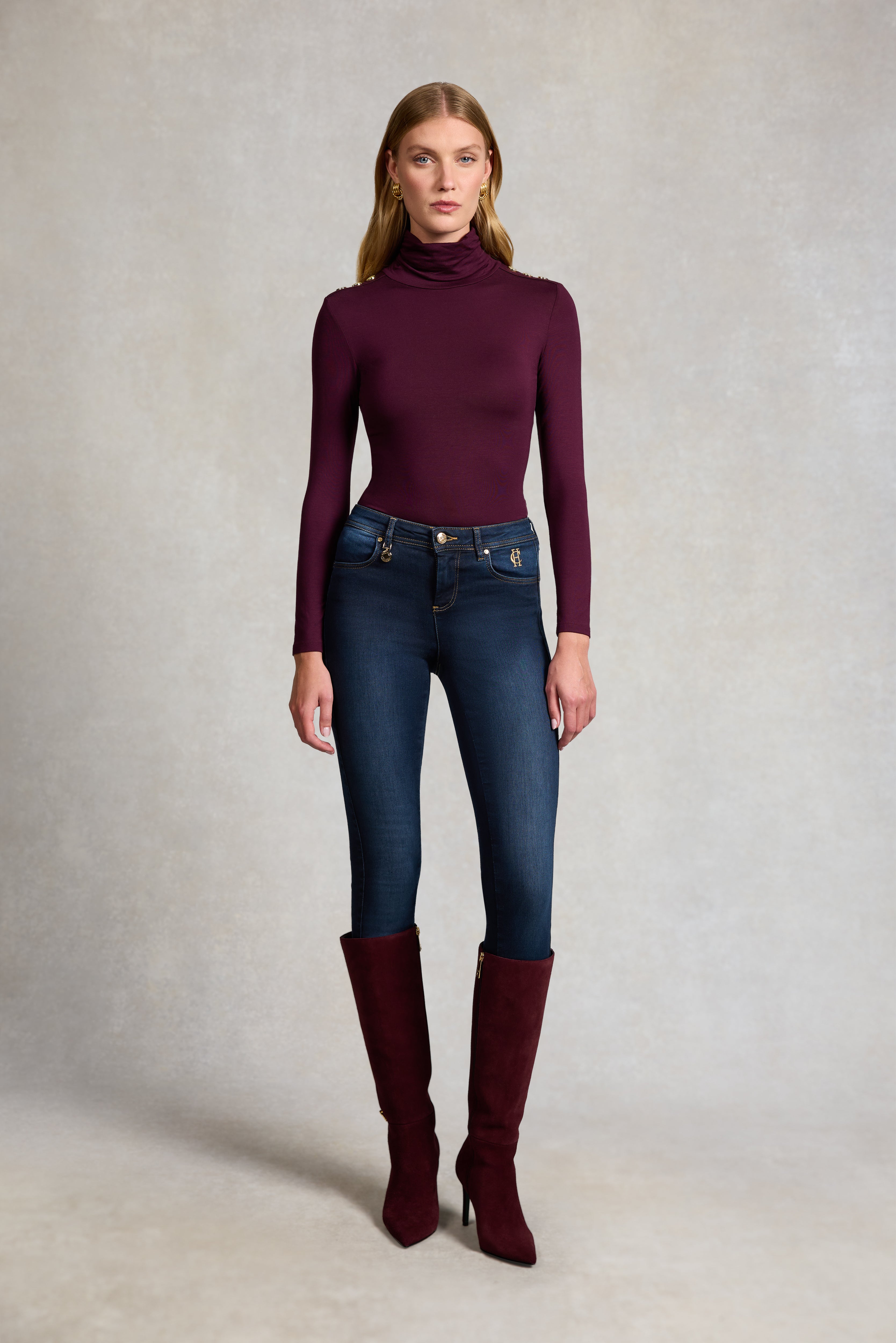 Essential Roll Neck (Burgundy) – Holland Cooper