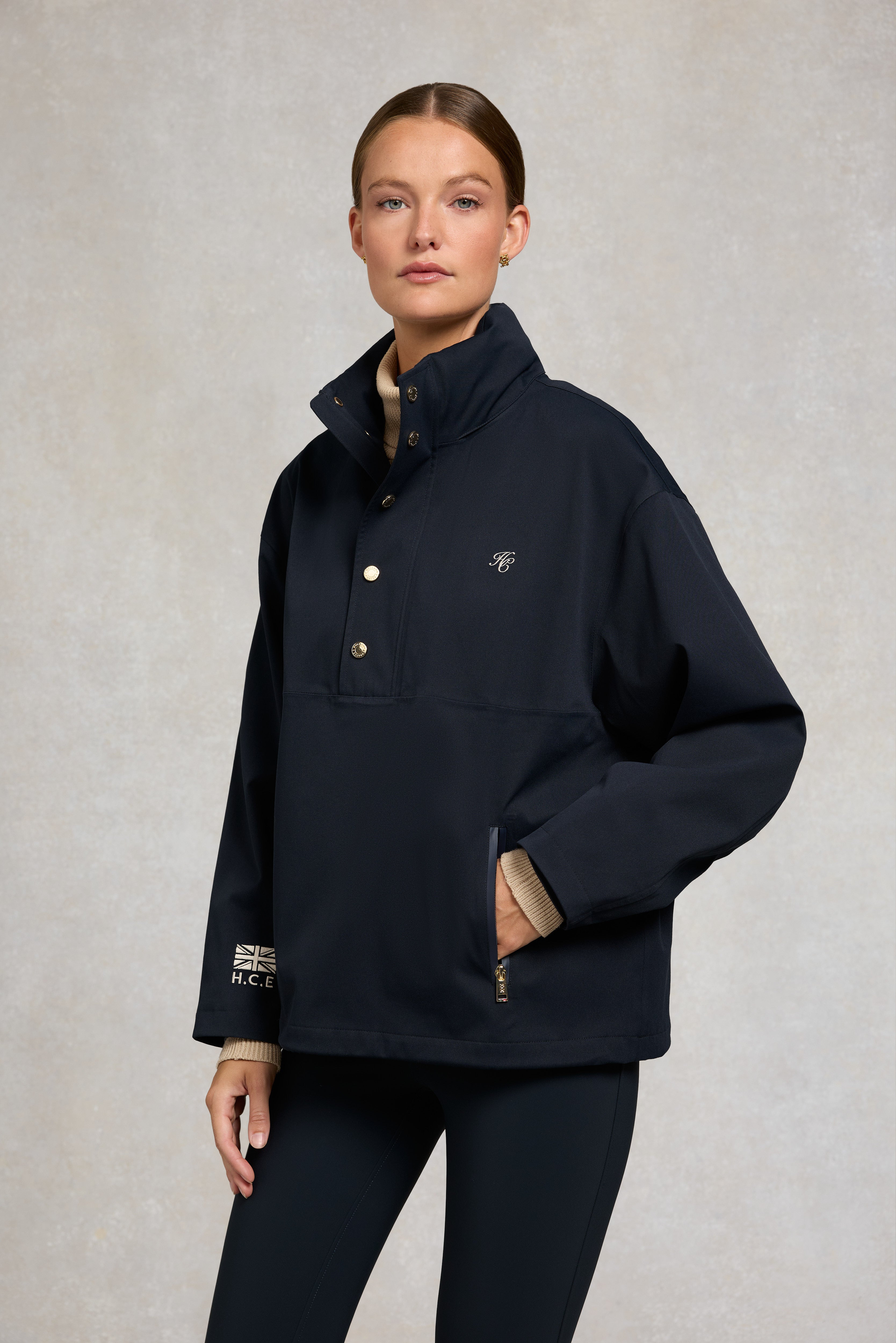 Chiltern Waterproof Quarter Zip Jacket (Ink Navy) – Holland Cooper
