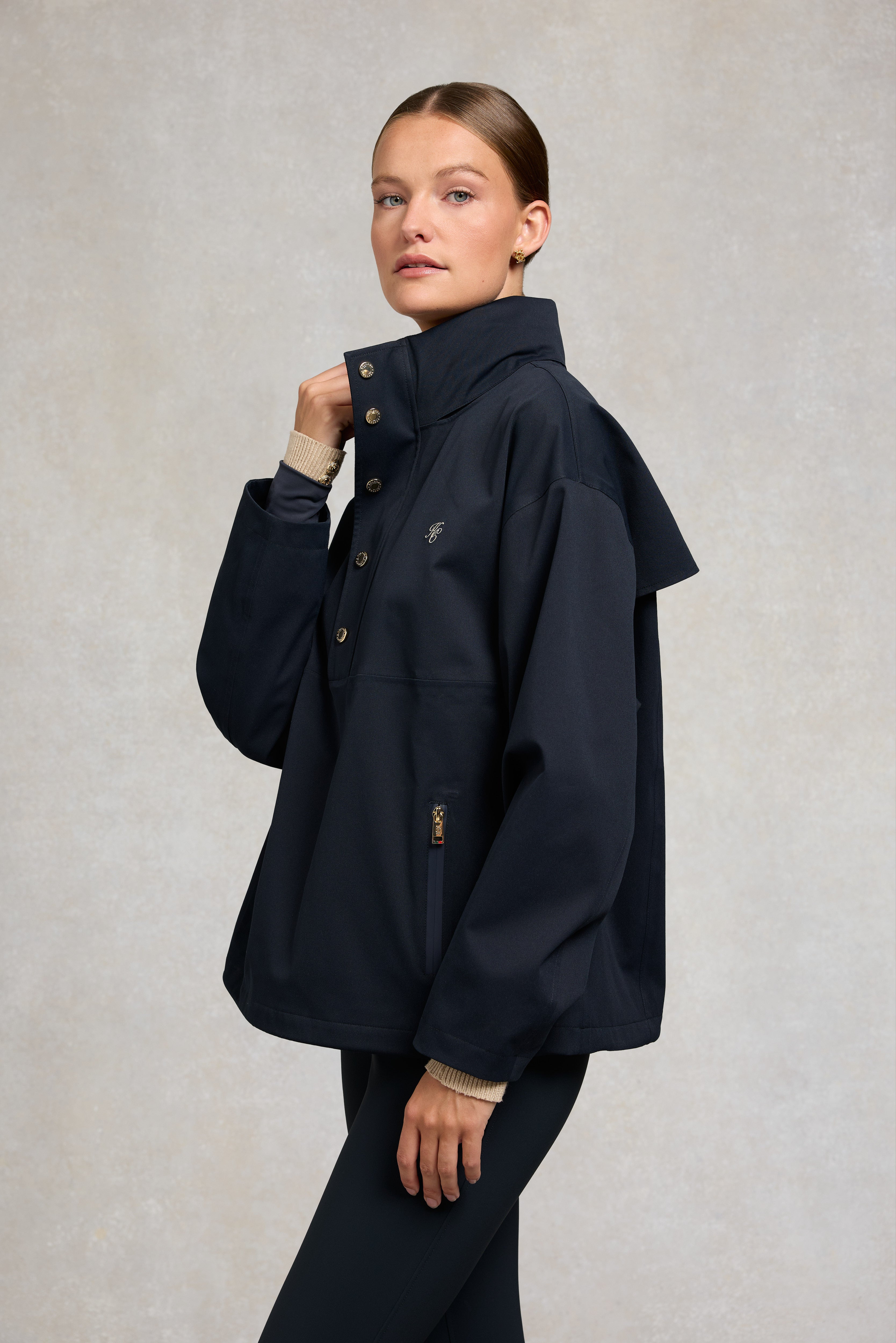 Chiltern Waterproof Quarter Zip Jacket (Ink Navy) – Holland Cooper
