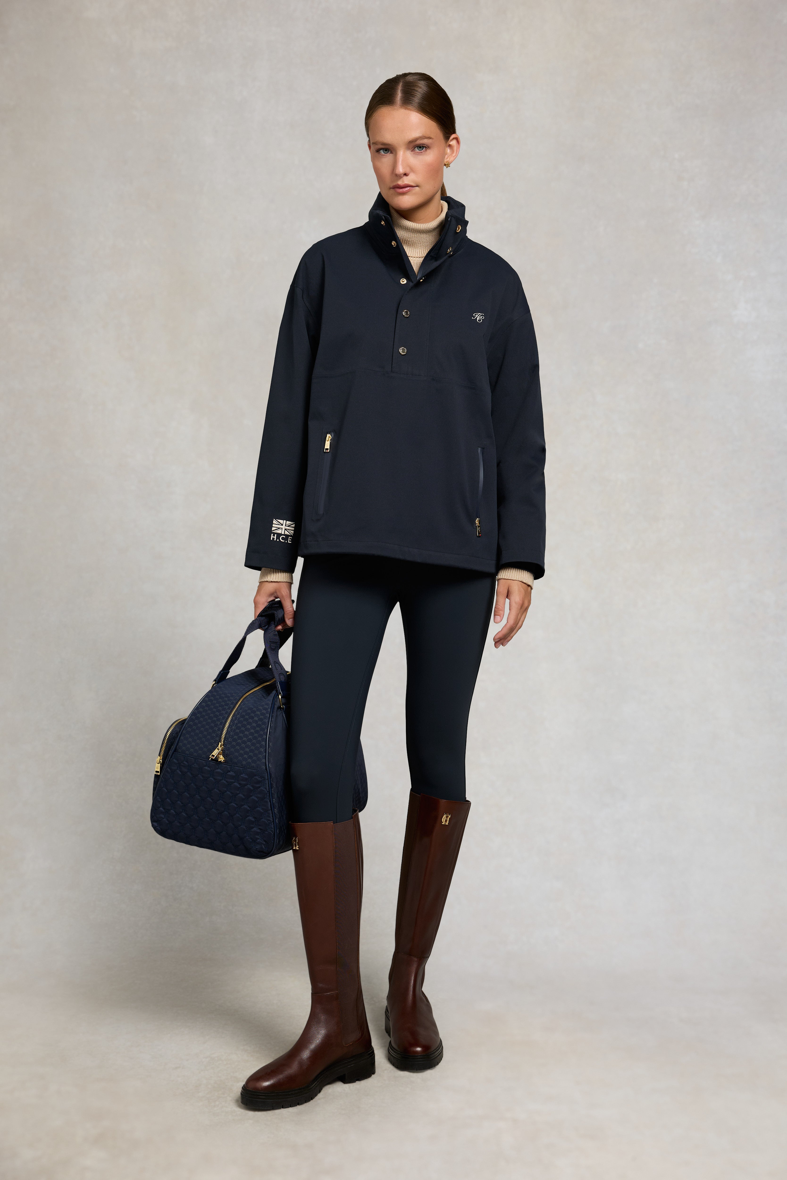 Chiltern Waterproof Quarter Zip Jacket (Ink Navy) – Holland Cooper