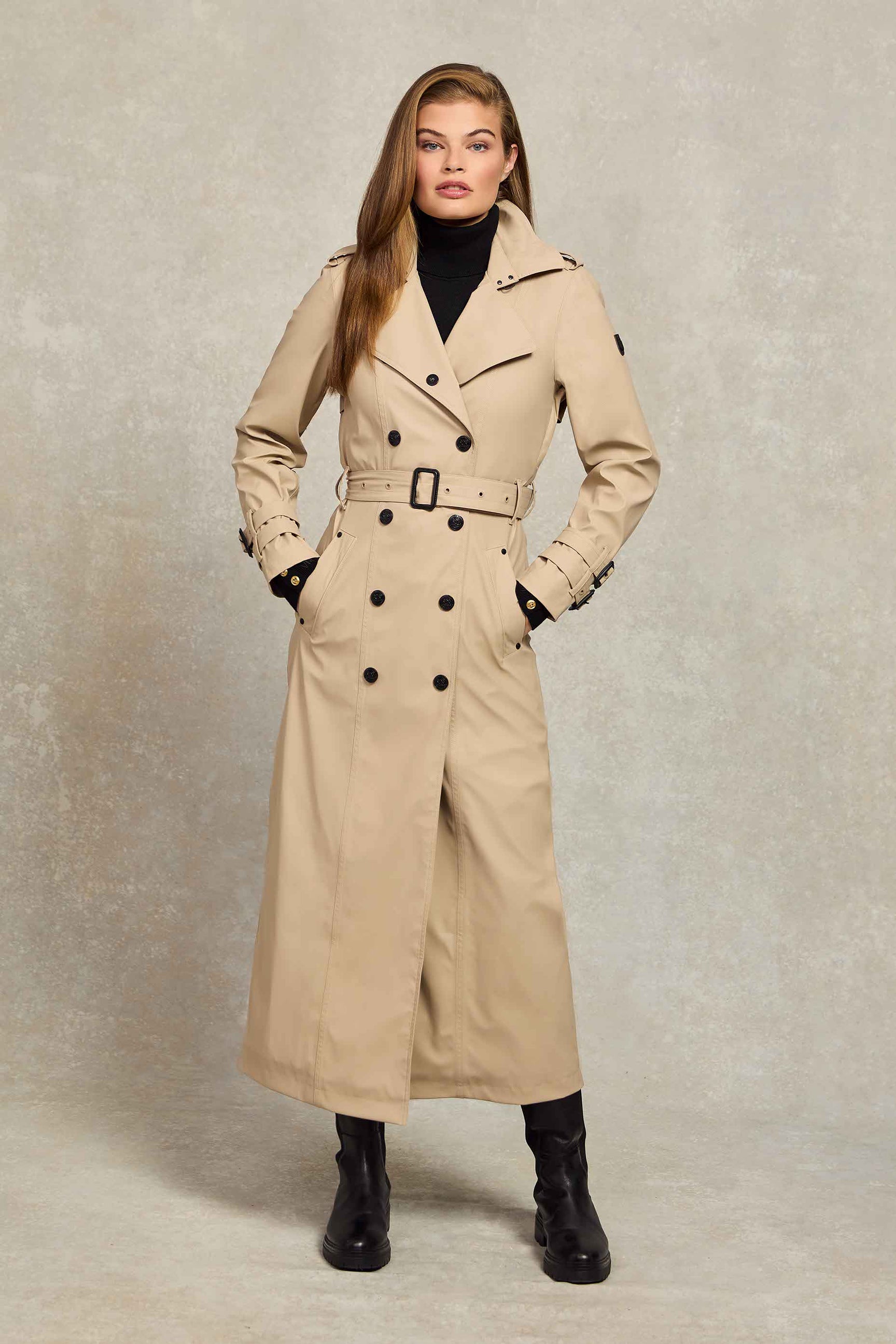 Full Length Kendal Waterproof Trench Coat (Stone) – Holland Cooper