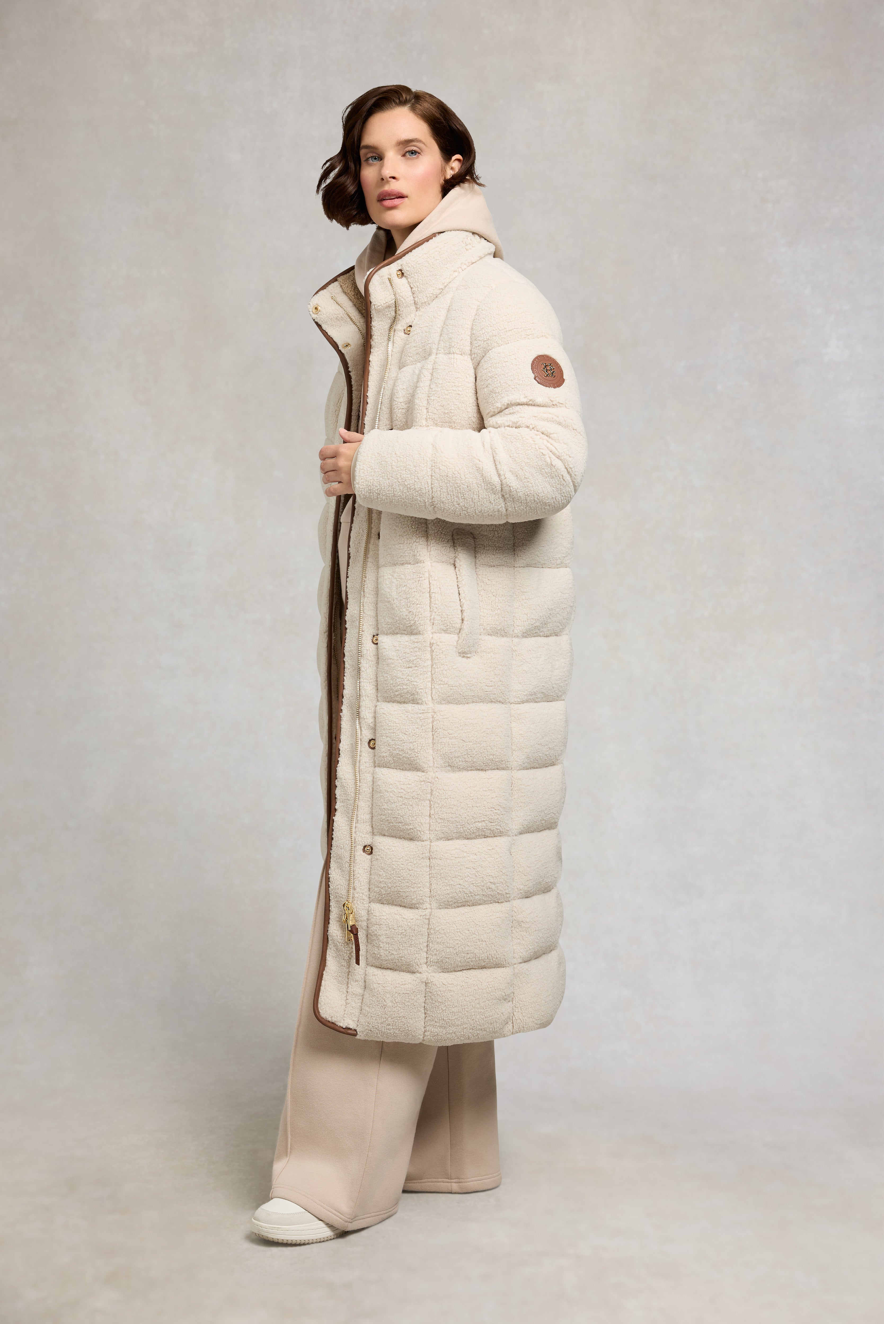 Crawford Longline Coat (Natural Borg) – Holland Cooper