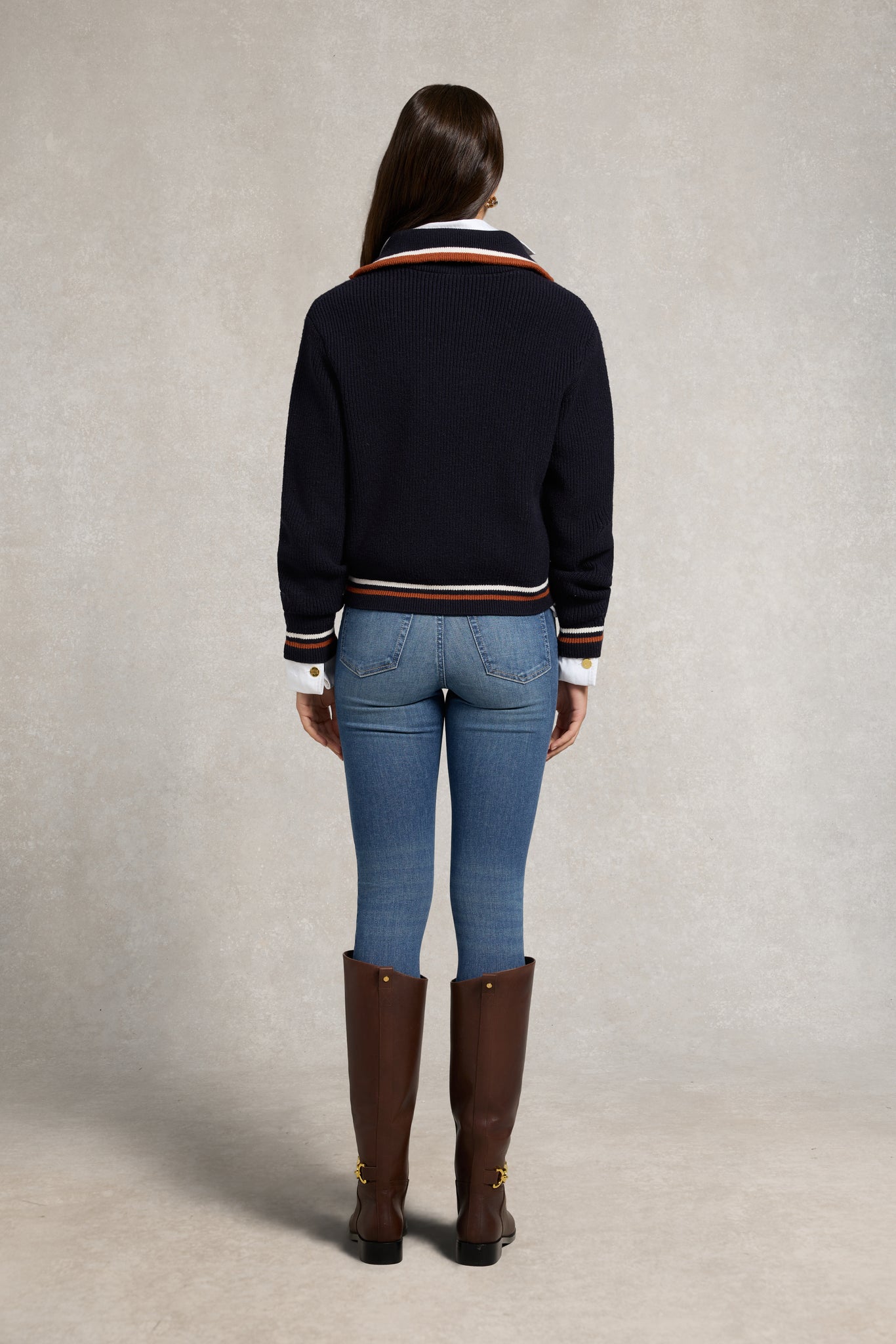 Jessica Quarter Zip Knit (Ink Navy) – Holland Cooper