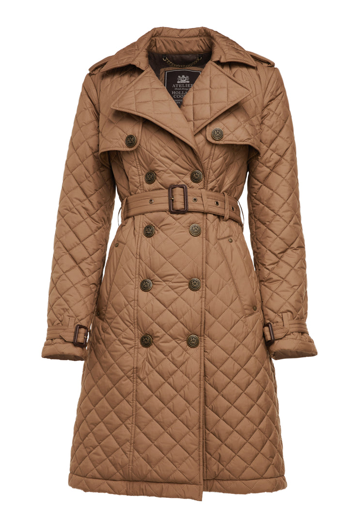 Grayson Quilted Trench Coat (Coffee) – Holland Cooper