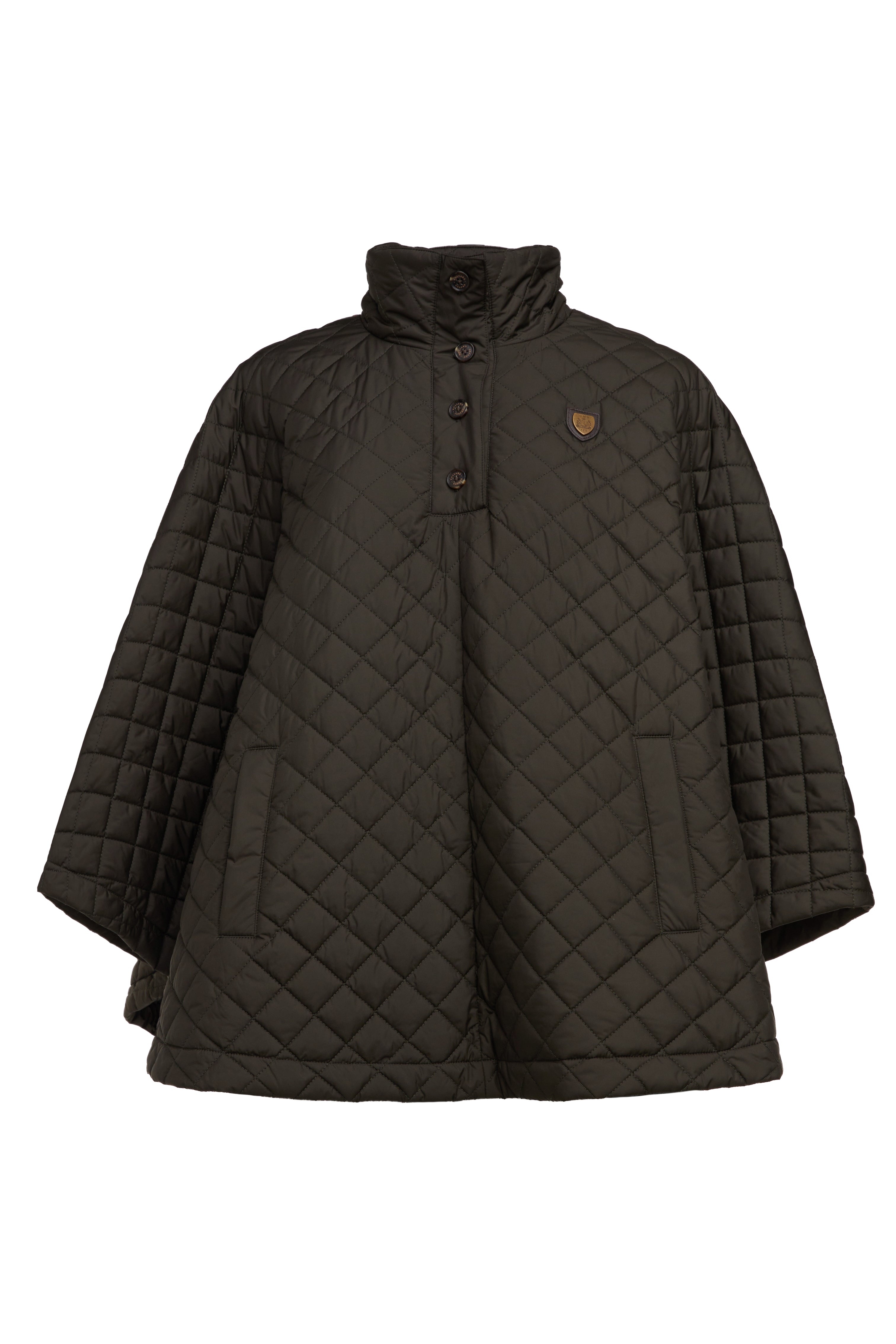 Brooke Quilted Cape (Dark Olive) – Holland Cooper