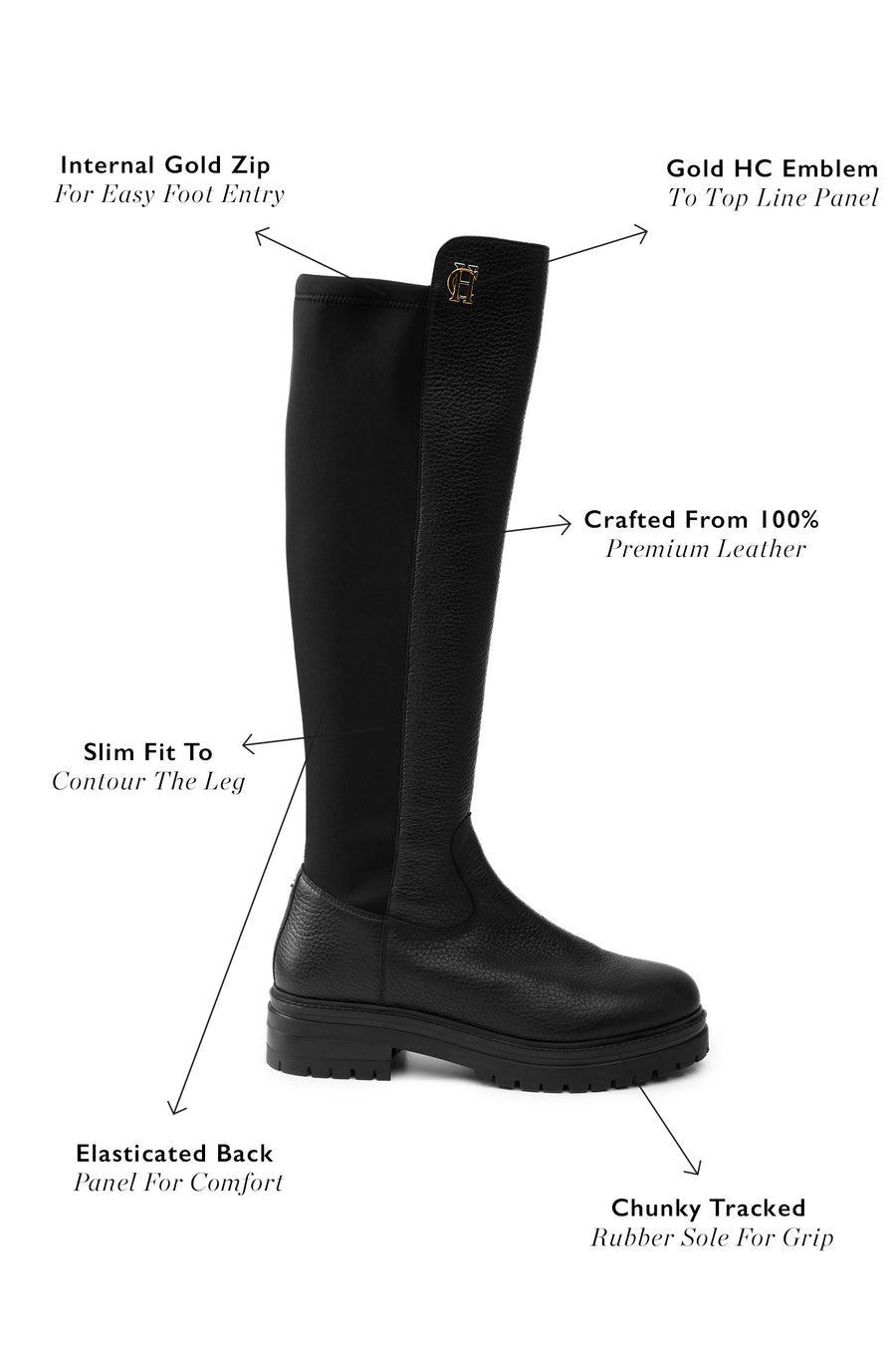 Albany Chunky Boot (Black) – Holland Cooper