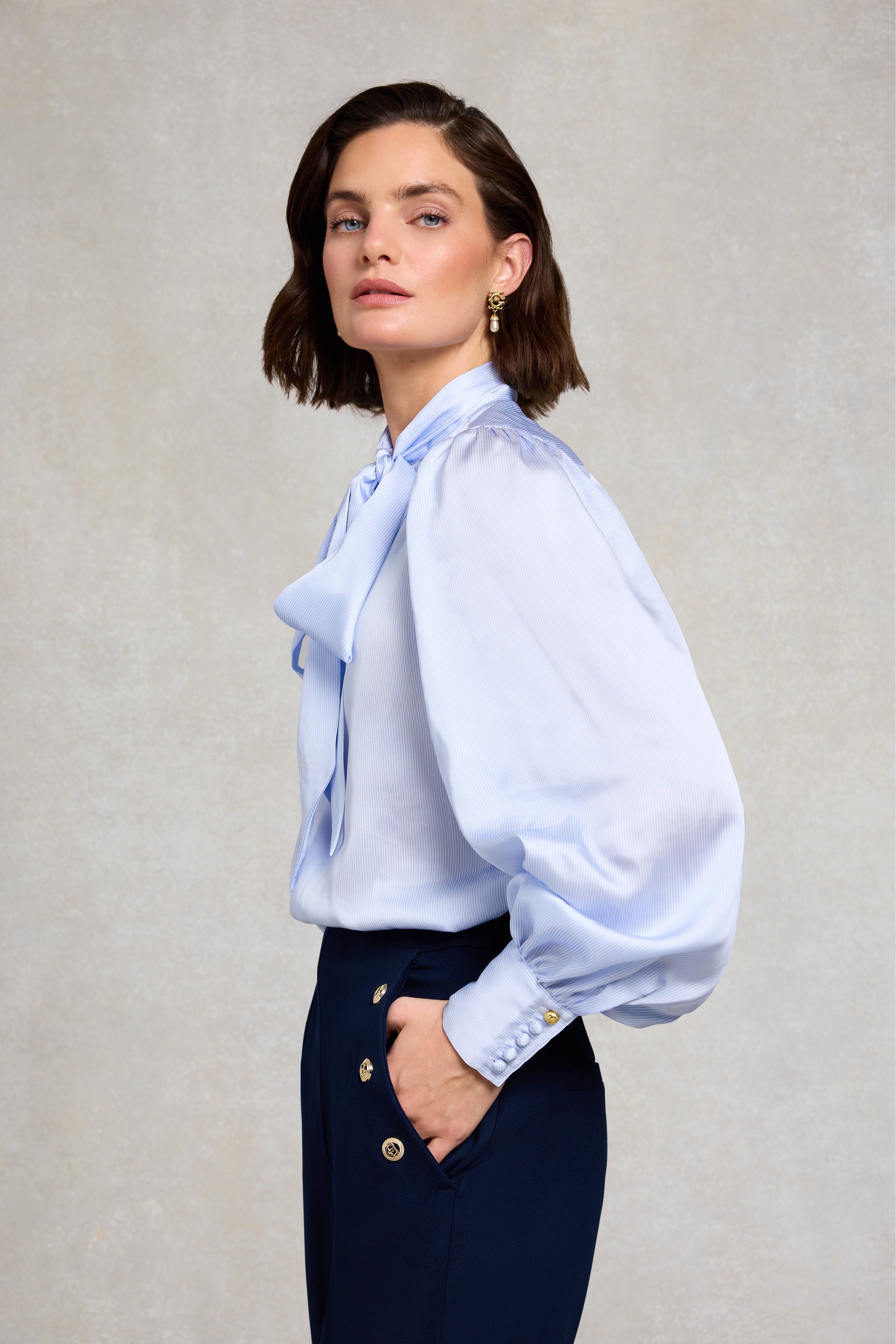 Ariella Blouse (Sky Stripe) – Holland Cooper