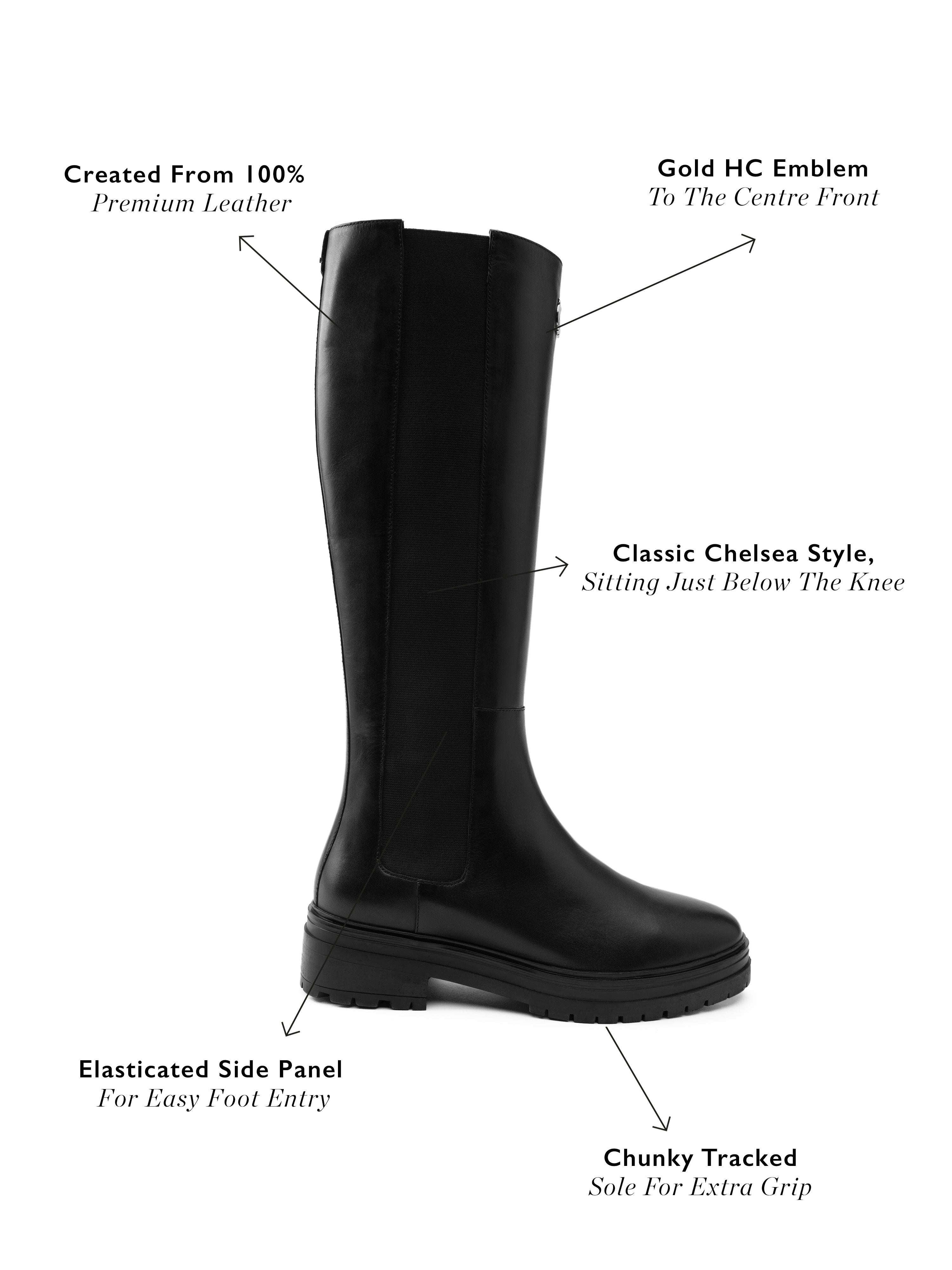 Astoria Knee Boot (Black) – Holland Cooper