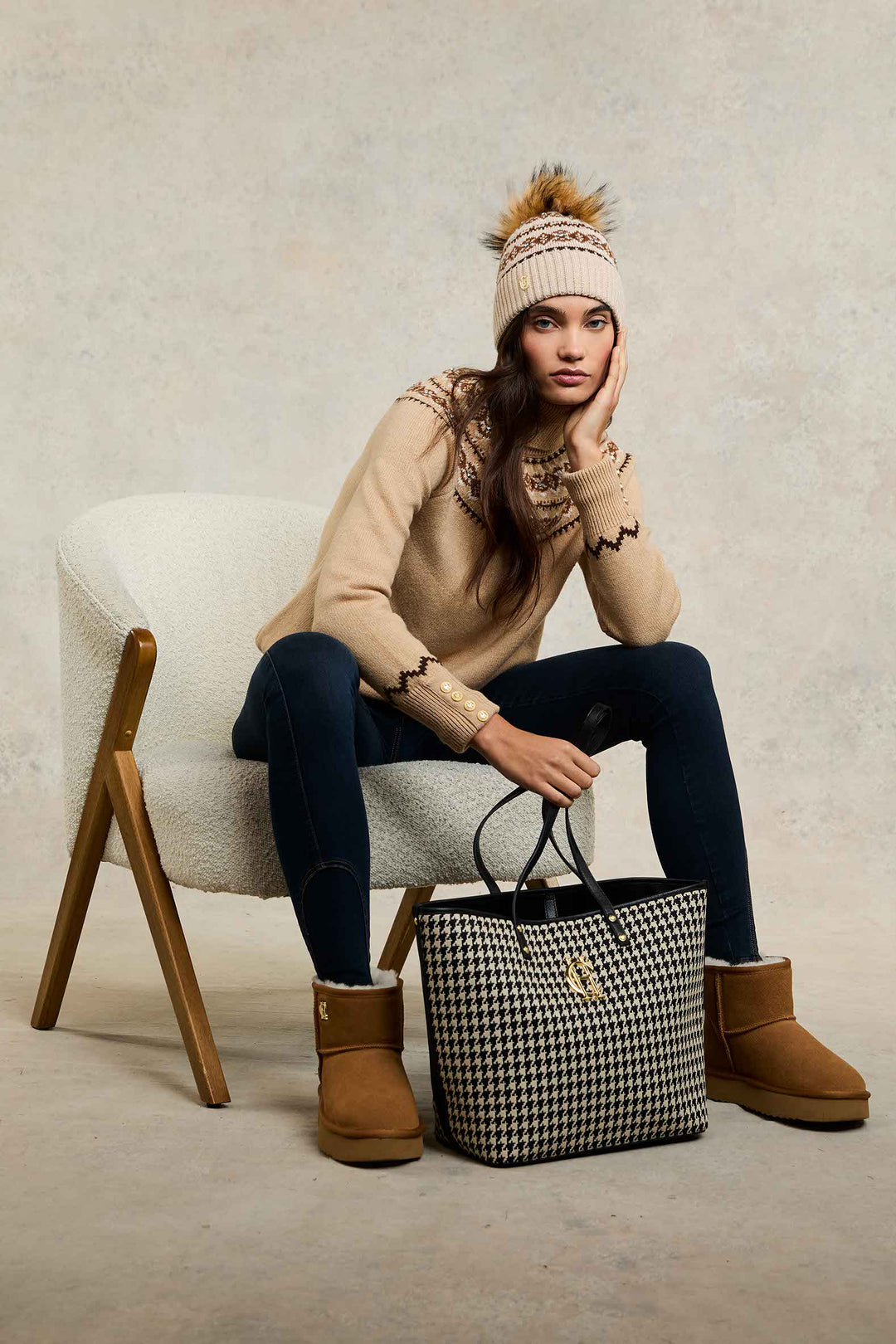 Jennifer Roll Neck Knit (Camel) – Holland Cooper