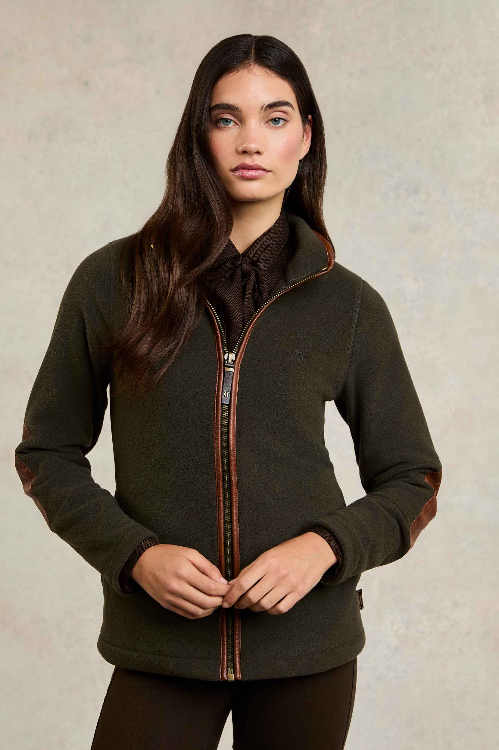 Country Fleece Jacket (Khaki) – Holland Cooper
