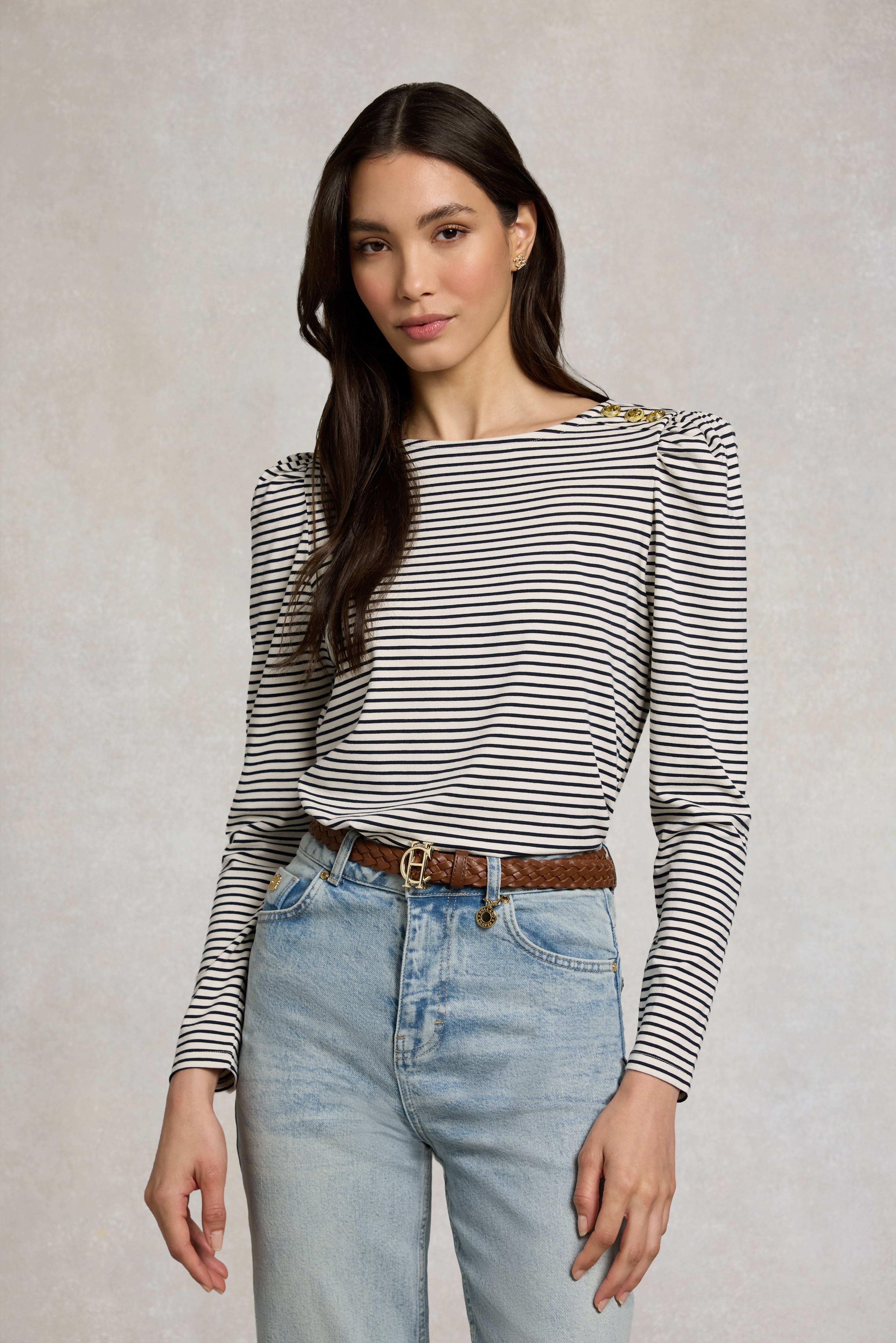 Emma Top (White Ink Navy) – Holland Cooper