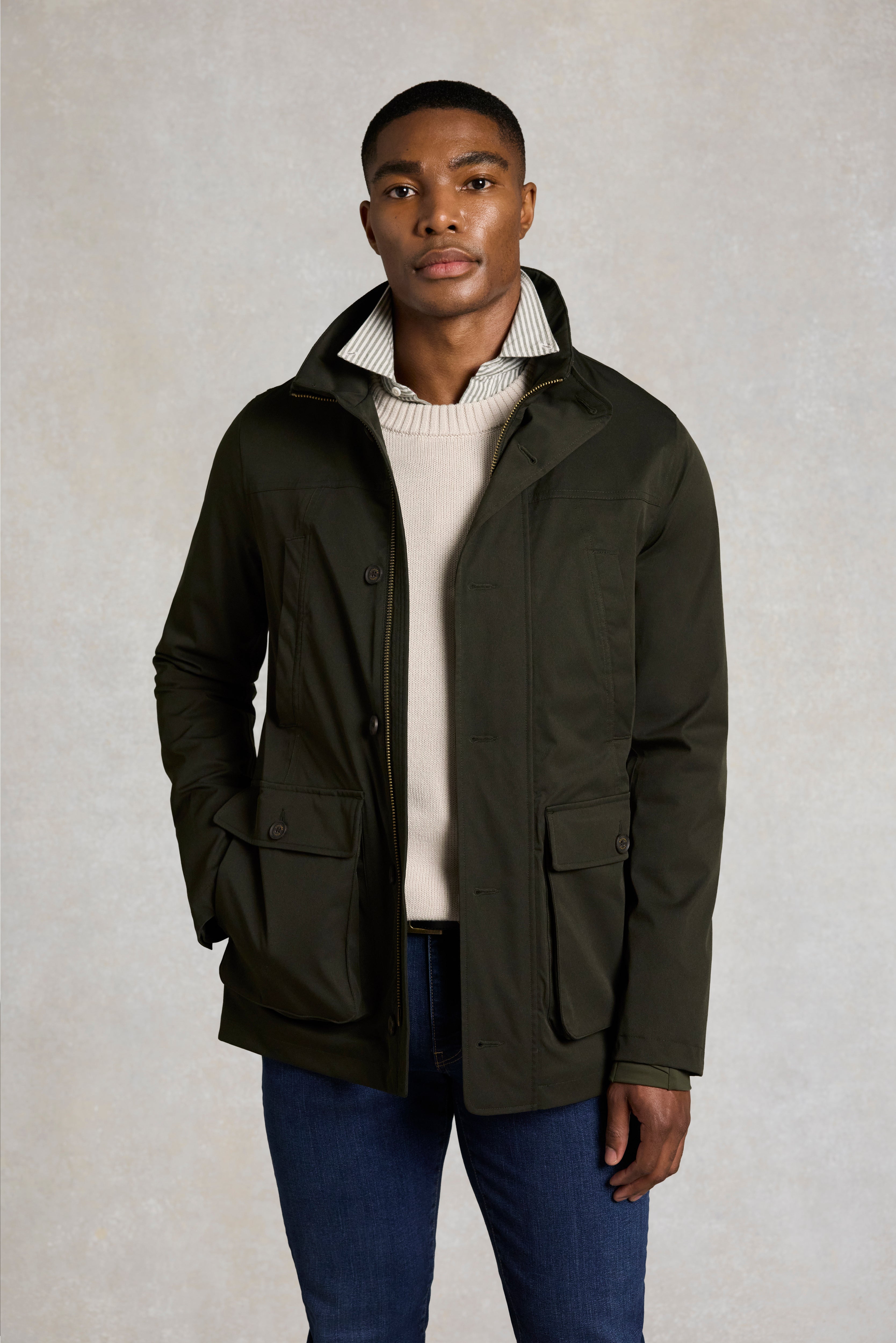 Men's Waterproof Field Coat (Khaki) – Holland Cooper