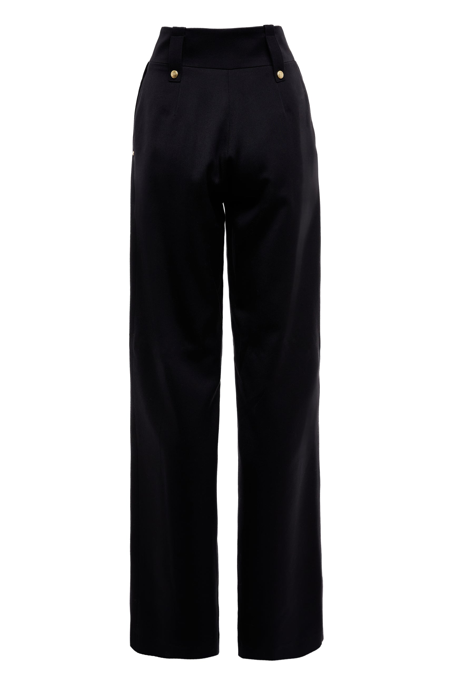 High Waisted Straight Trouser (Black Barathea) – Holland Cooper