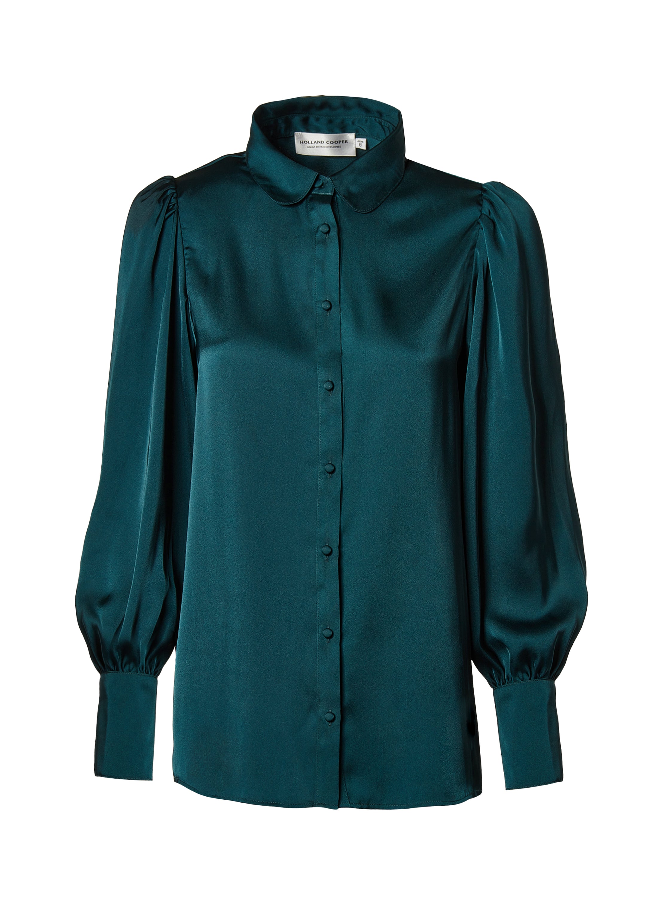 Isla Satin Shirt (Emerald) – Holland Cooper