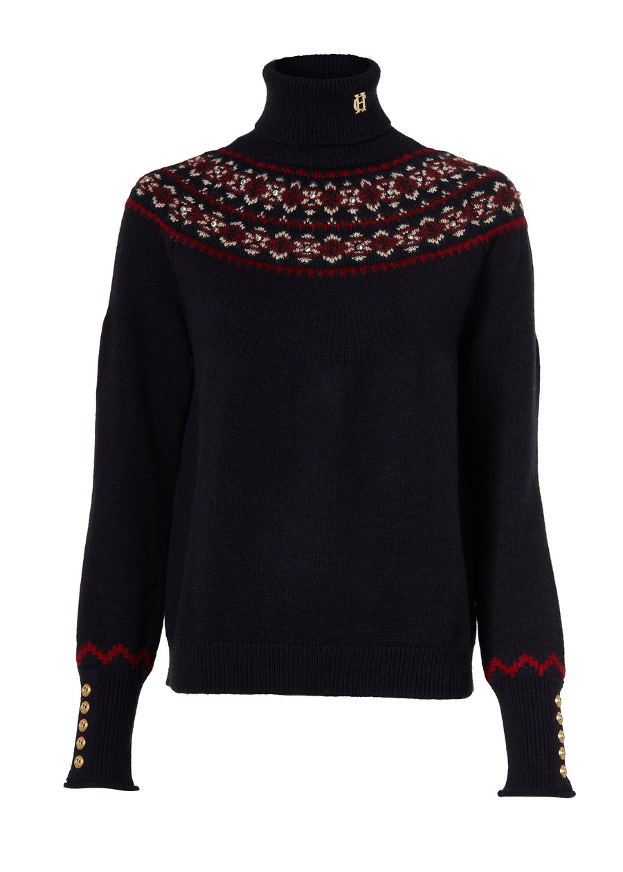 Jennifer Roll Neck Knit (Ink Navy) – Holland Cooper