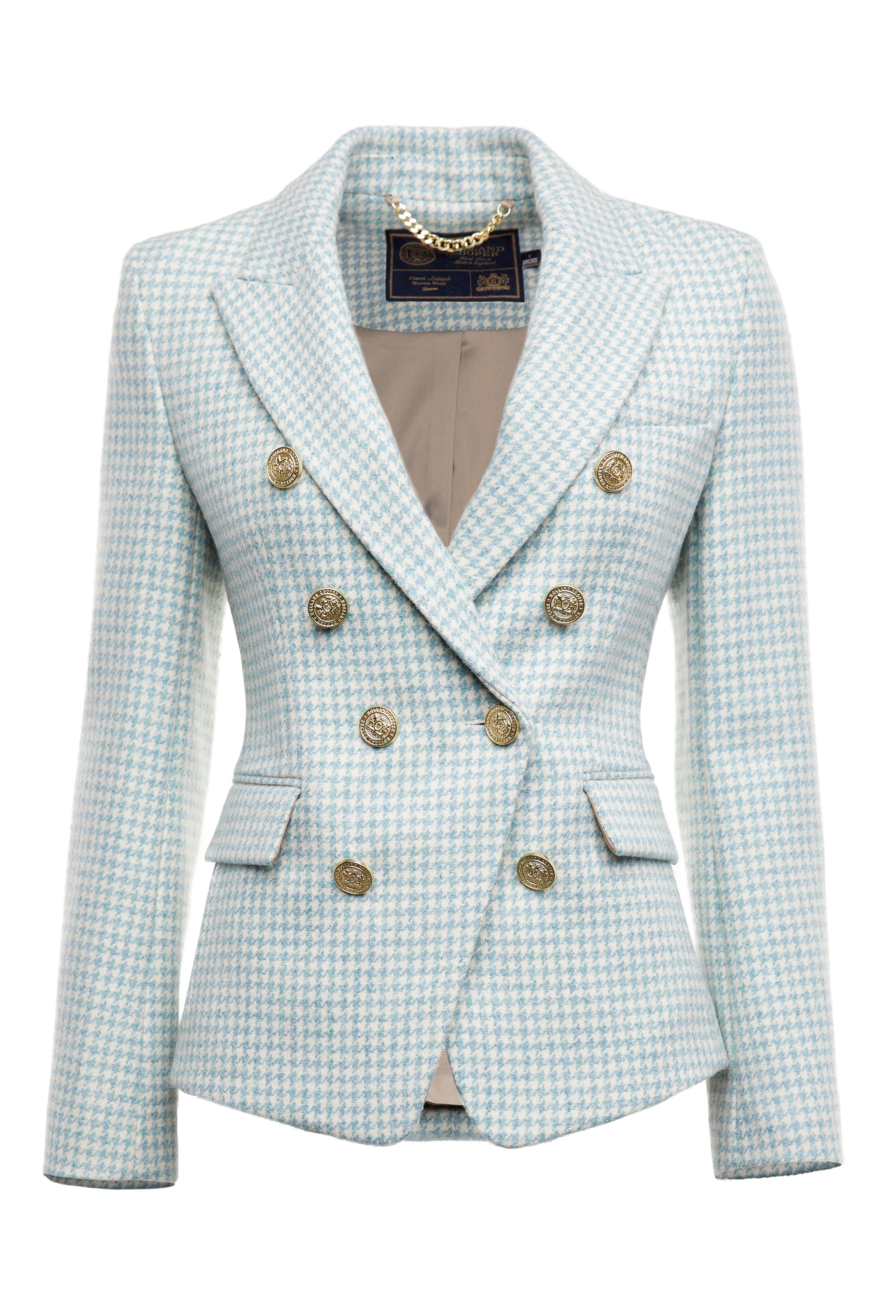 Knightsbridge Blazer (Teal Houndstooth) – Holland Cooper