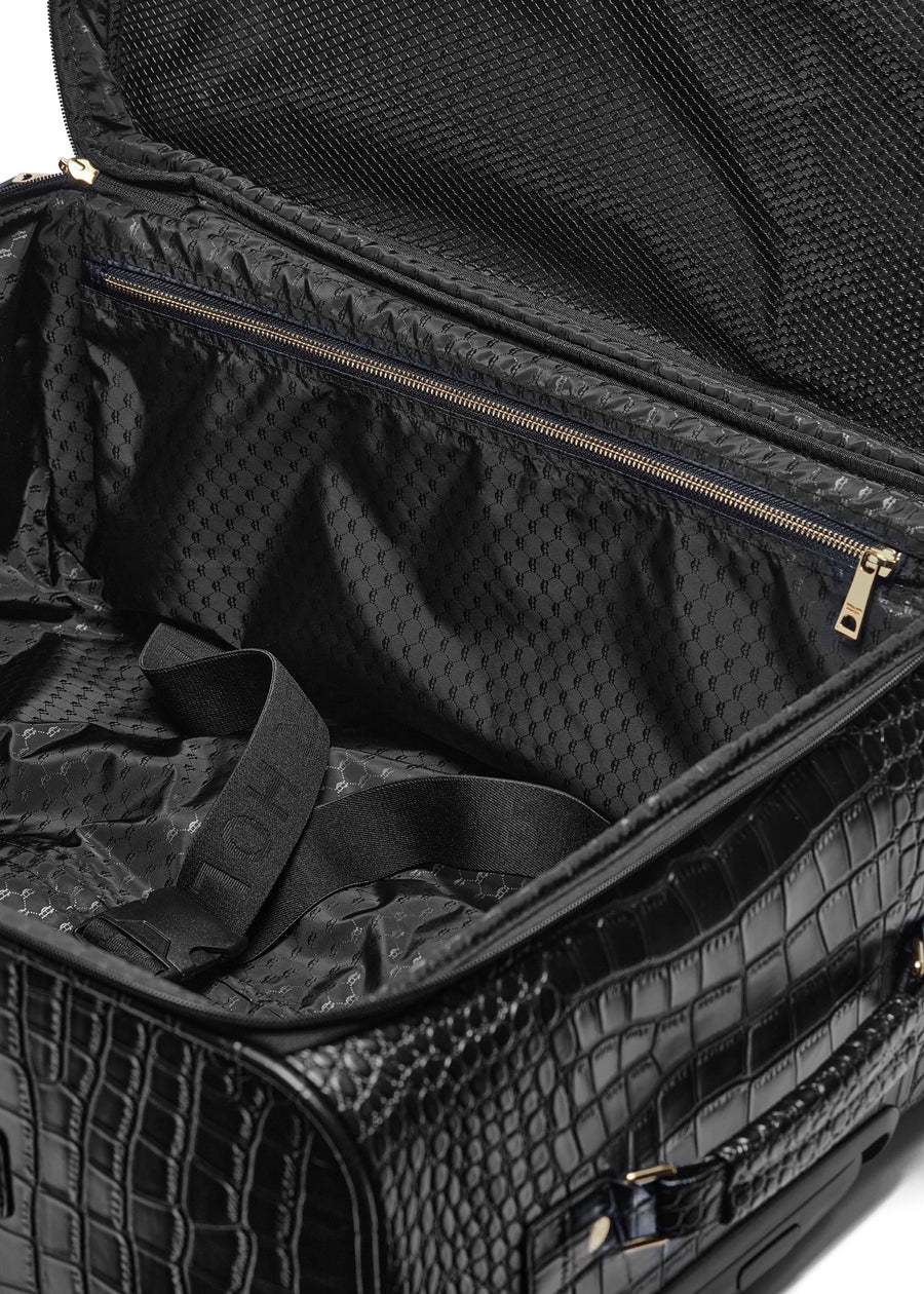 Knightsbridge Large Suitcase (Black Croc) – Holland Cooper