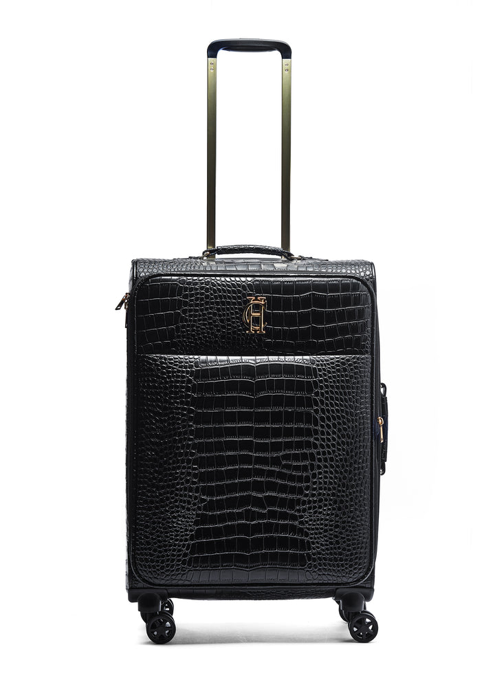 Knightsbridge Large Suitcase (Black Croc) – Holland Cooper