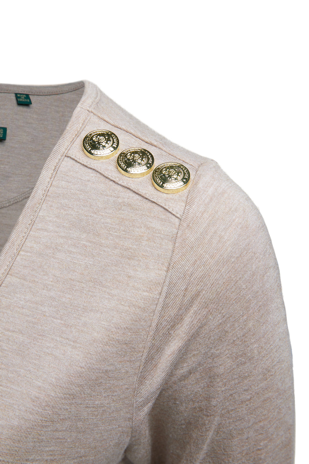 Long Sleeve V-Neck Tee (Oatmeal) – Holland Cooper