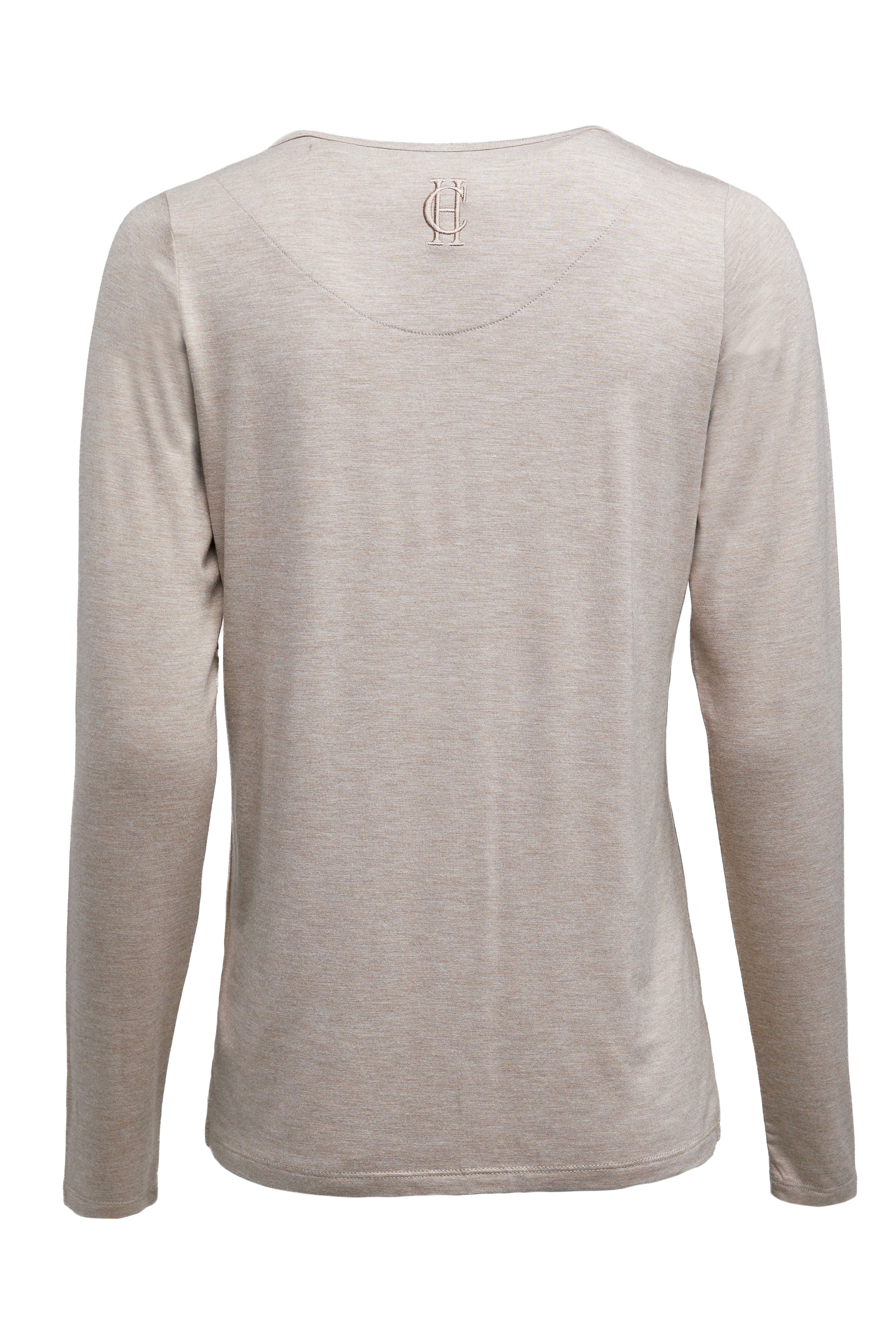 Long Sleeve V-Neck Tee (Oatmeal) – Holland Cooper