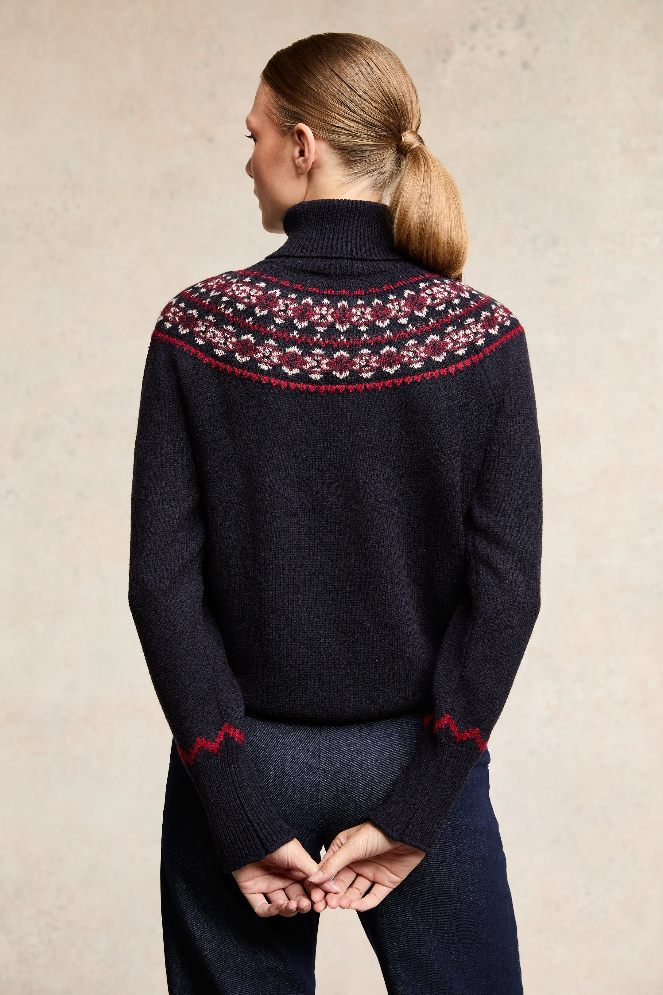 Jennifer Roll Neck Knit (Ink Navy) – Holland Cooper