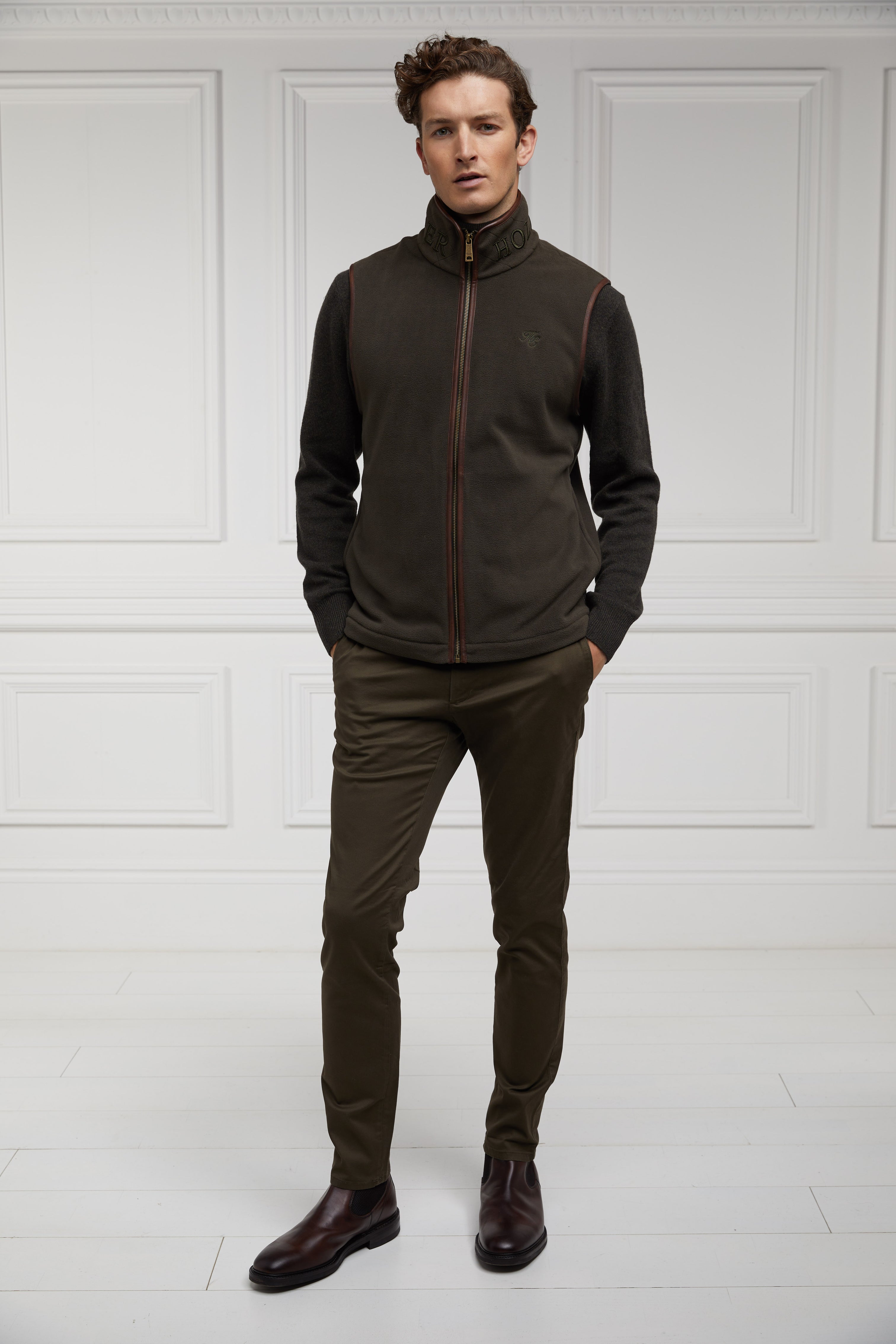 Country Fleece Gilet (Khaki) – Holland Cooper