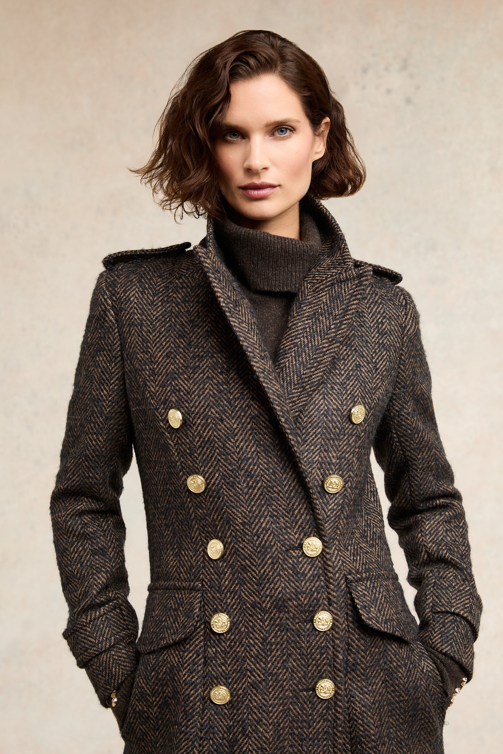The Great Coat (Walnut Herringbone) – Holland Cooper