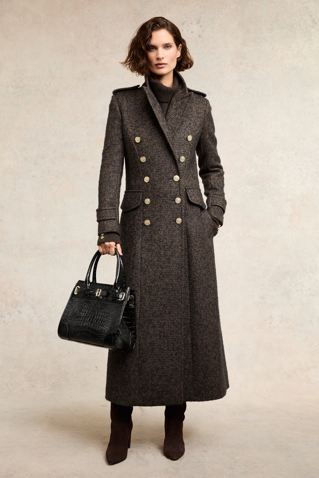 The Great Coat (Walnut Herringbone) – Holland Cooper